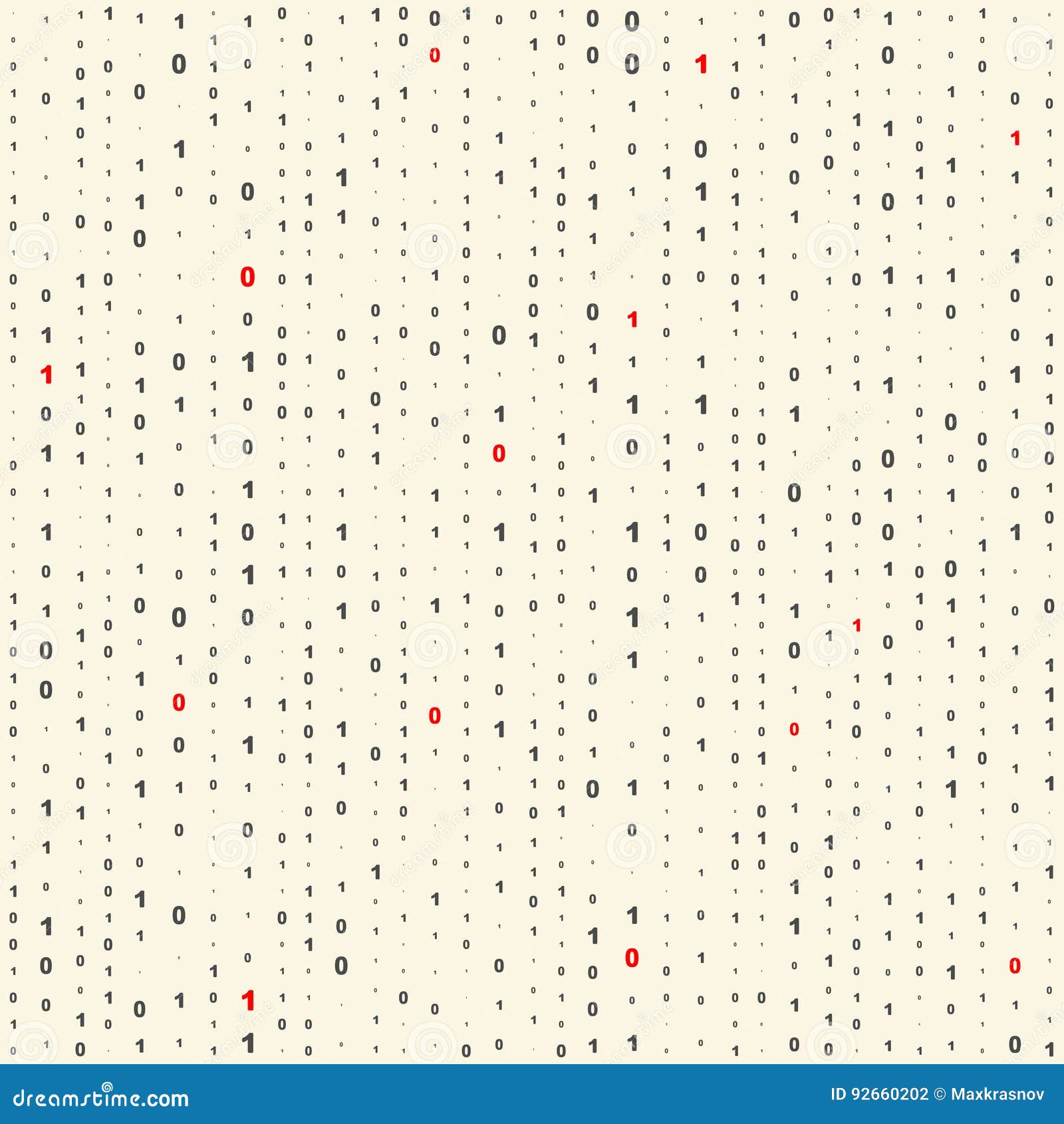 Seamless Binary Code Background Vector Numbers Texture Stock Vector