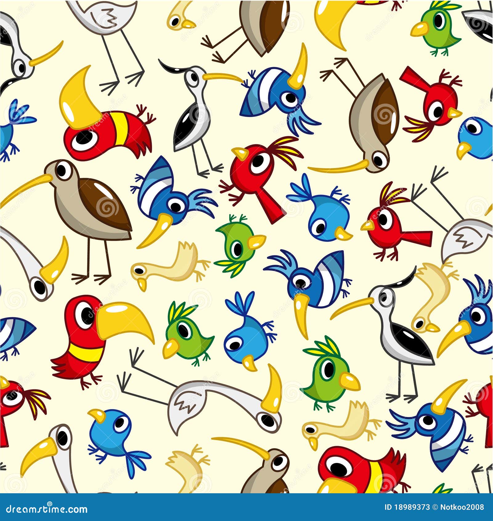 Seamless bird pattern stock vector. Illustration of animal - 18989373