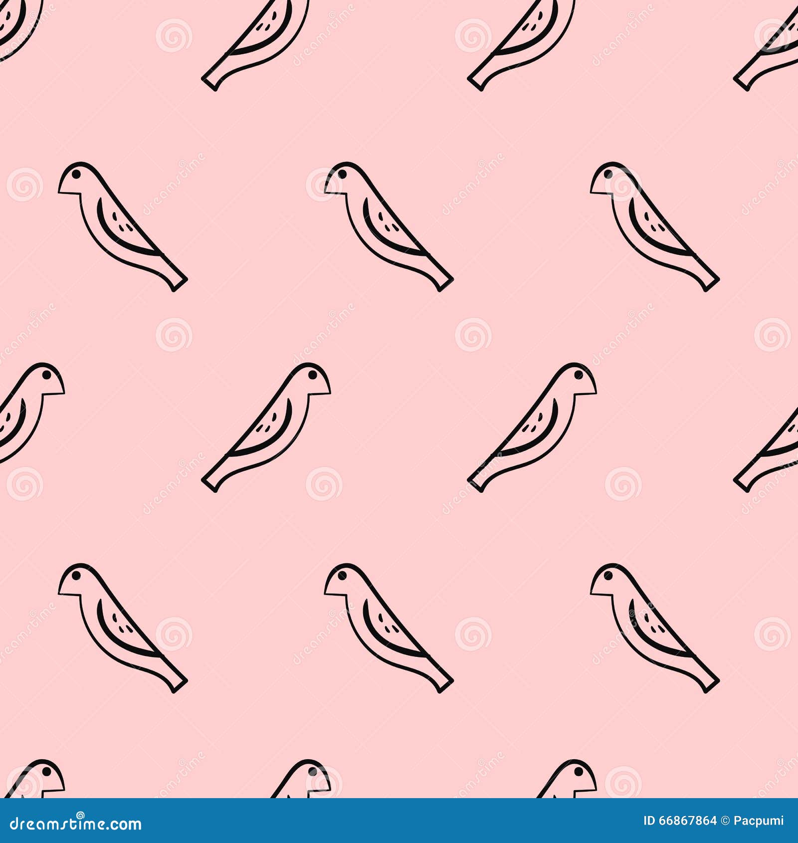 Seamless bird pattern stock illustration. Illustration of background ...