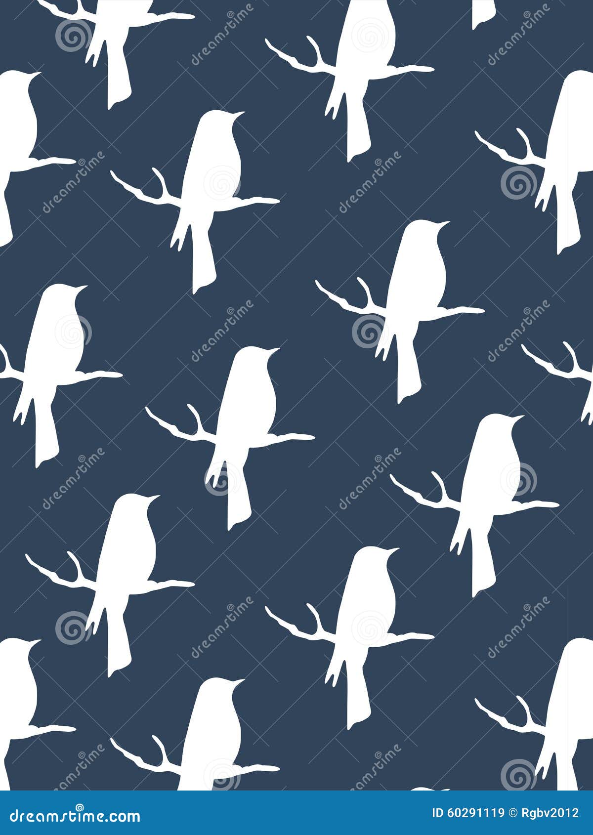 Seamless bird pattern stock vector. Illustration of white - 60291119