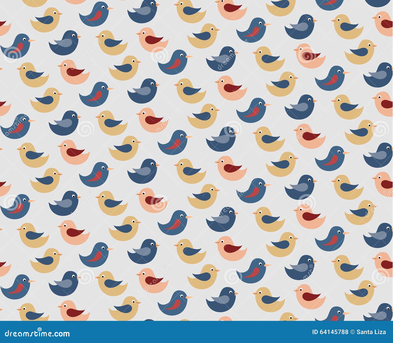 Seamless Bird Pattern. Vector Illustration Stock Illustration ...