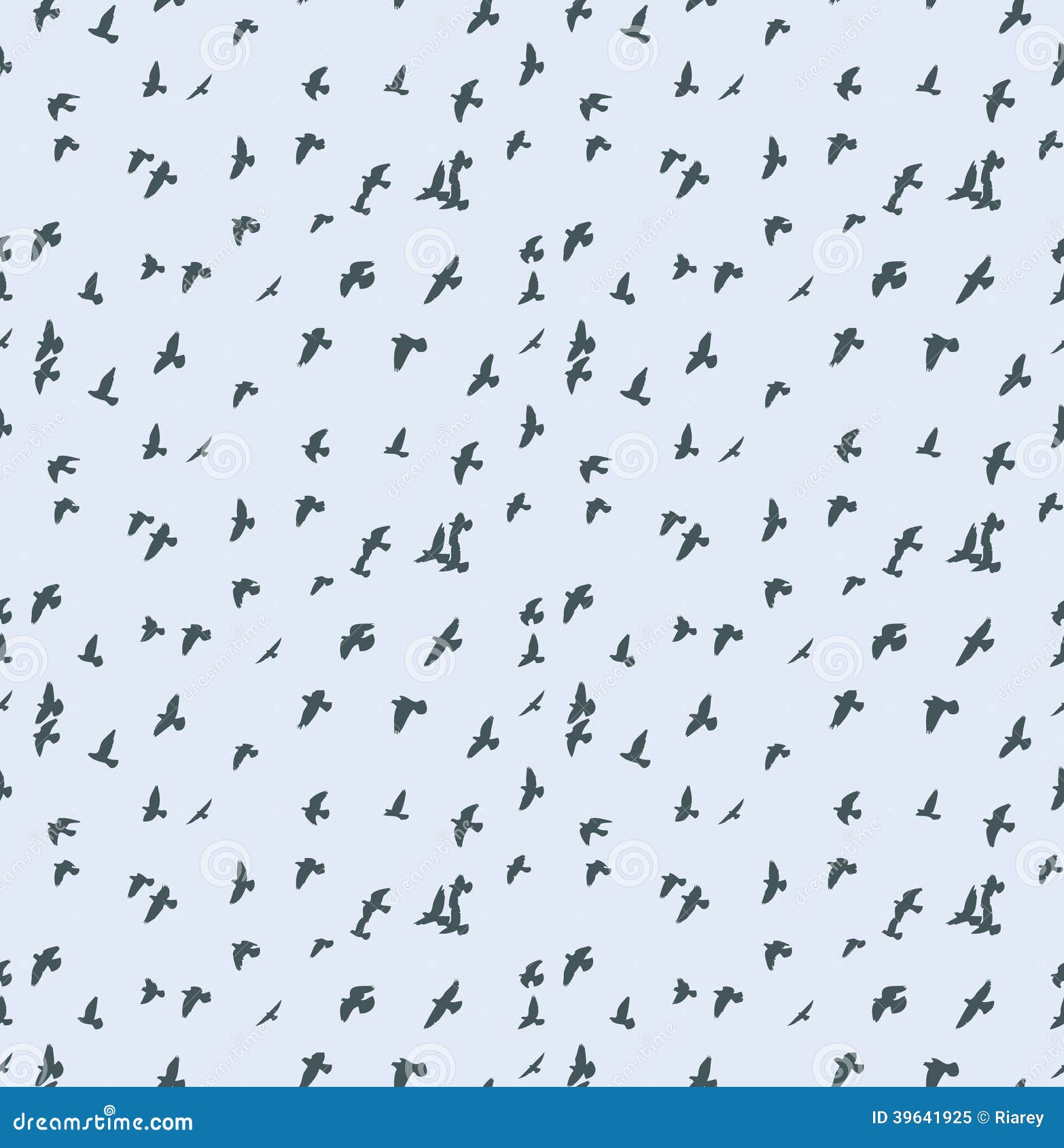 Seamless birds pattern stock vector. Illustration of silhouette - 39641925