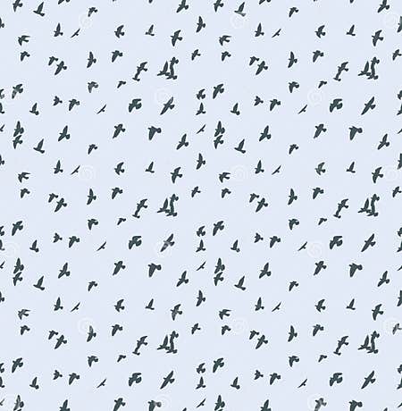 Seamless birds pattern stock vector. Illustration of silhouette - 39641925