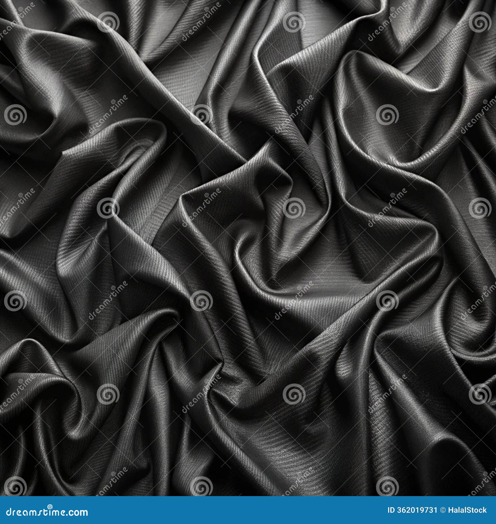 Black Crinkle Fabric Texture Seamless Loop Stock Photo | CartoonDealer ...