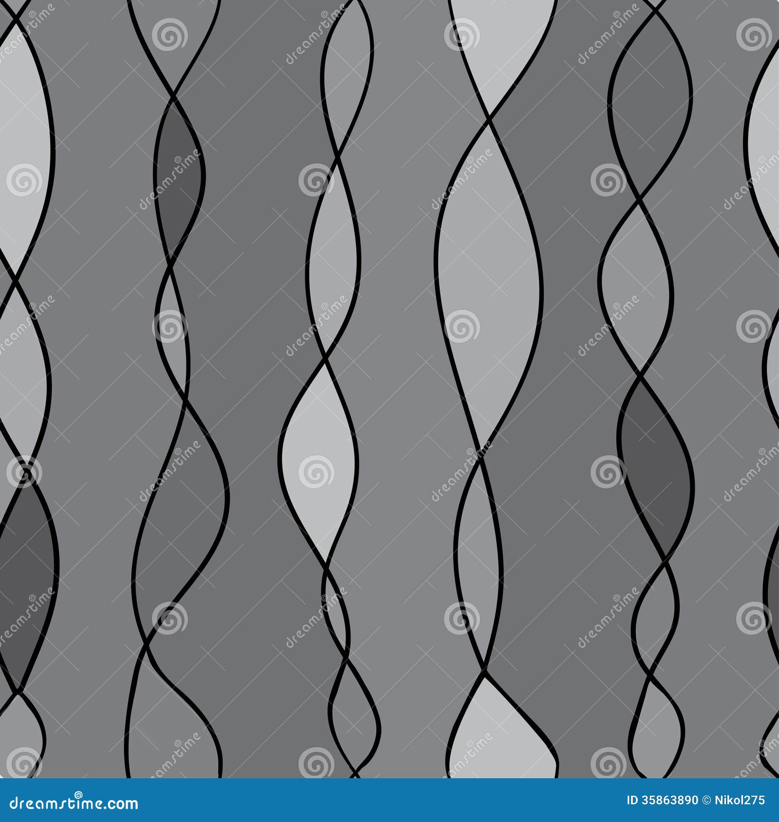 Seamless Black and Gray Pattern in Vector Stock Vector - Illustration ...