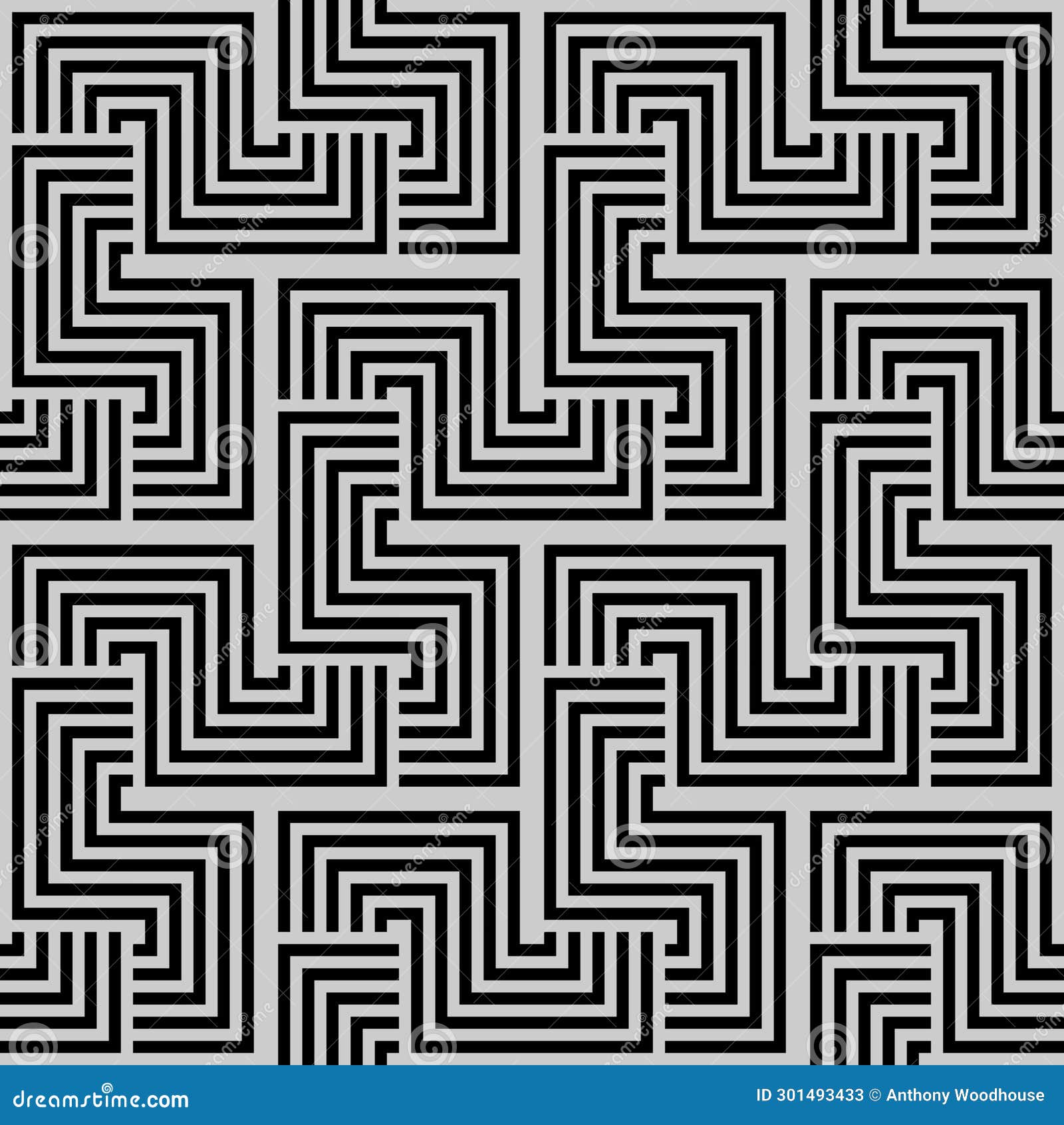 Seamless Labyrinthine Pattern. Cartoon Vector | CartoonDealer.com #16527045