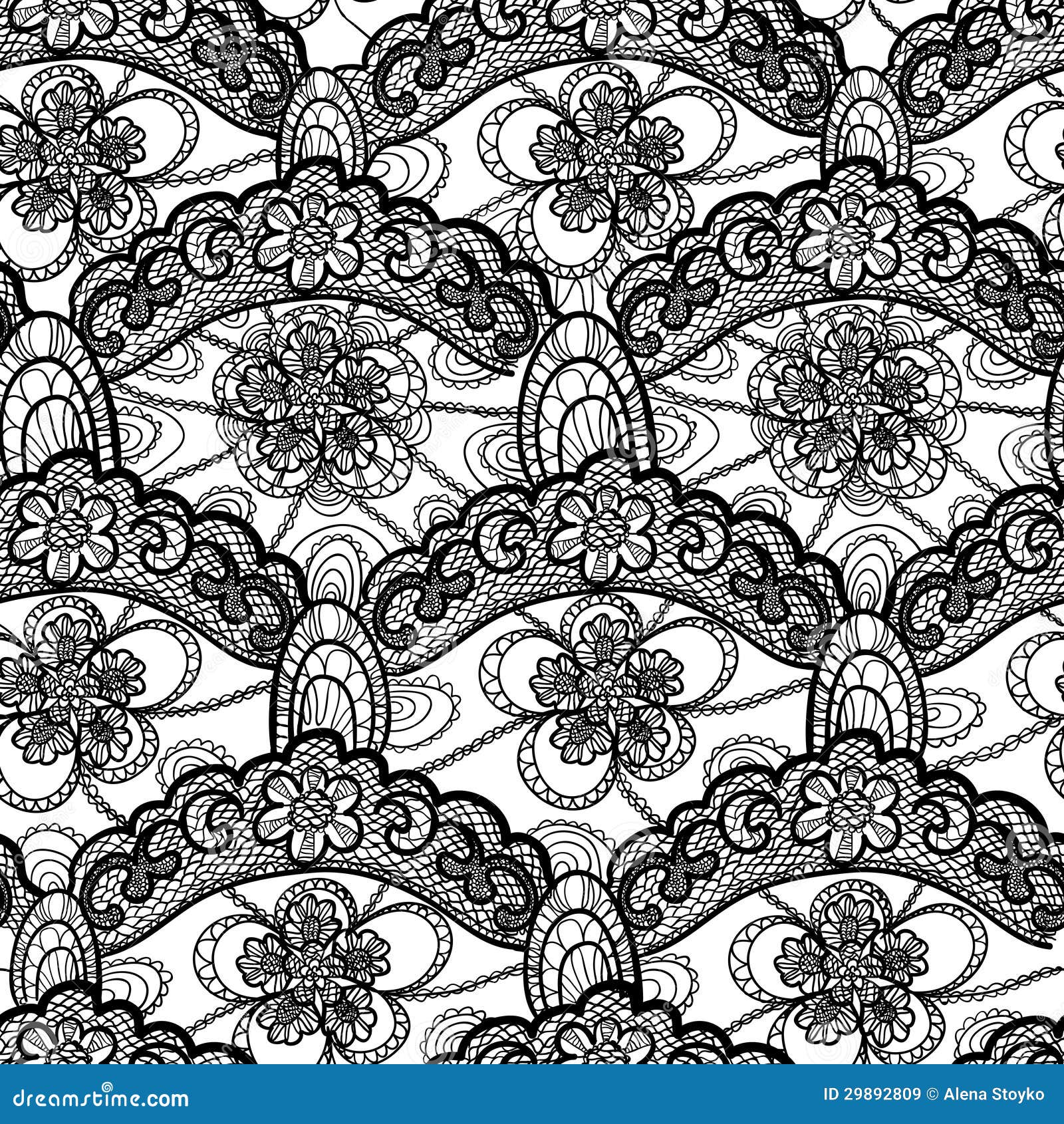 Seamless lace pattern stock vector. Illustration of ornament - 29892809