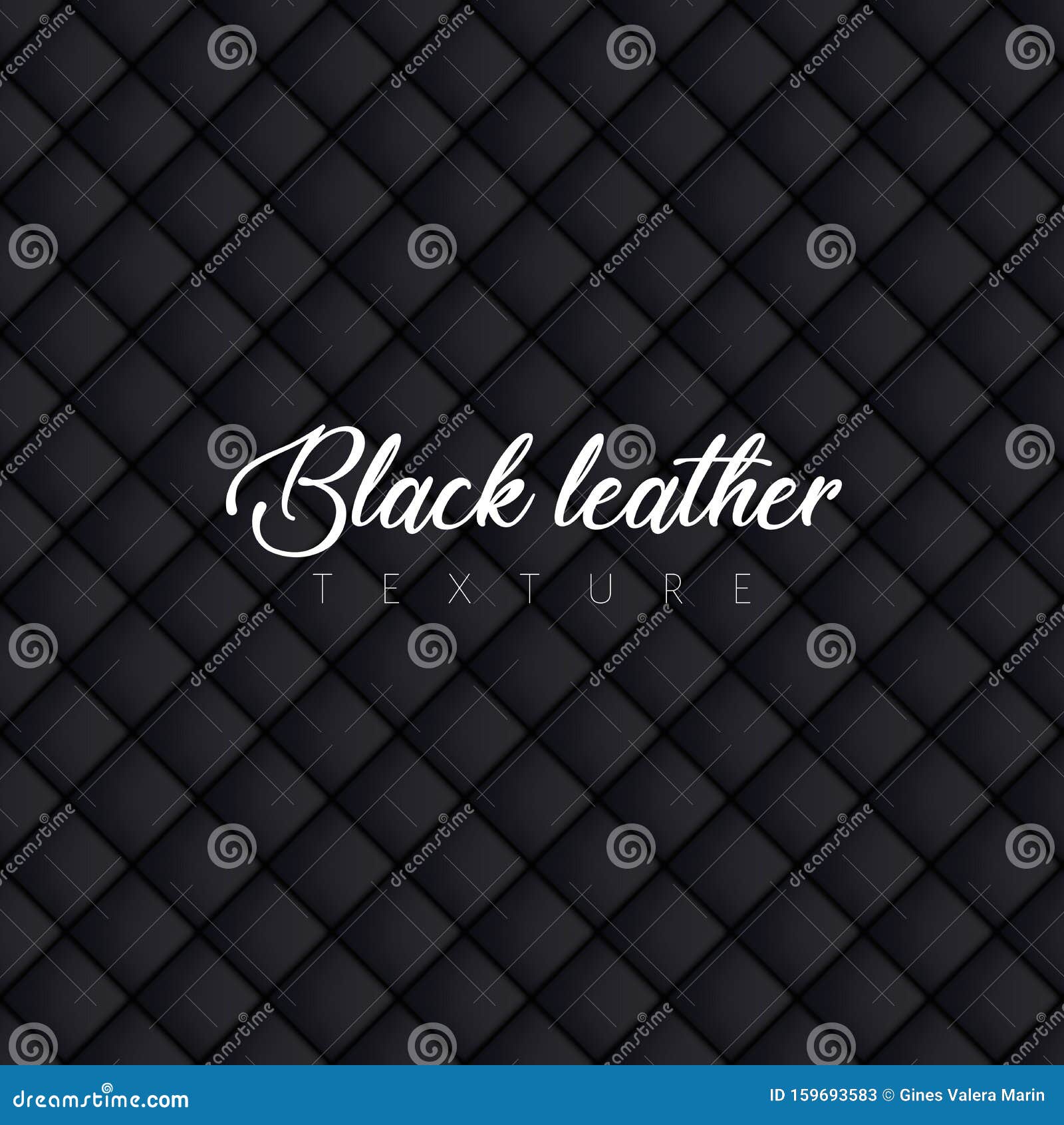 Seamless Black Leather Texture with Rectangular Tiles. Stock Vector ...
