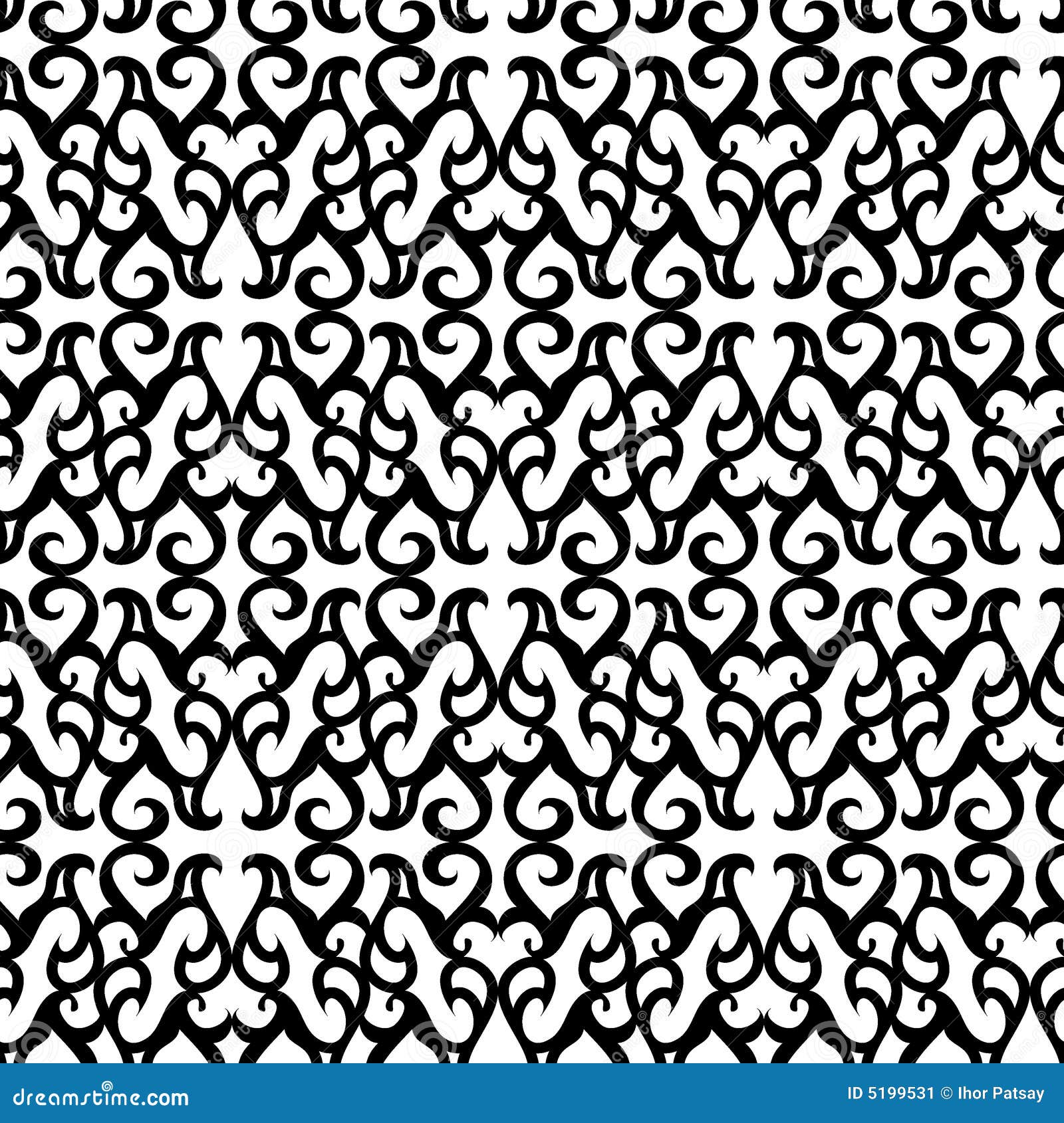 Seamless black pattern stock vector. Illustration of antique - 5199531