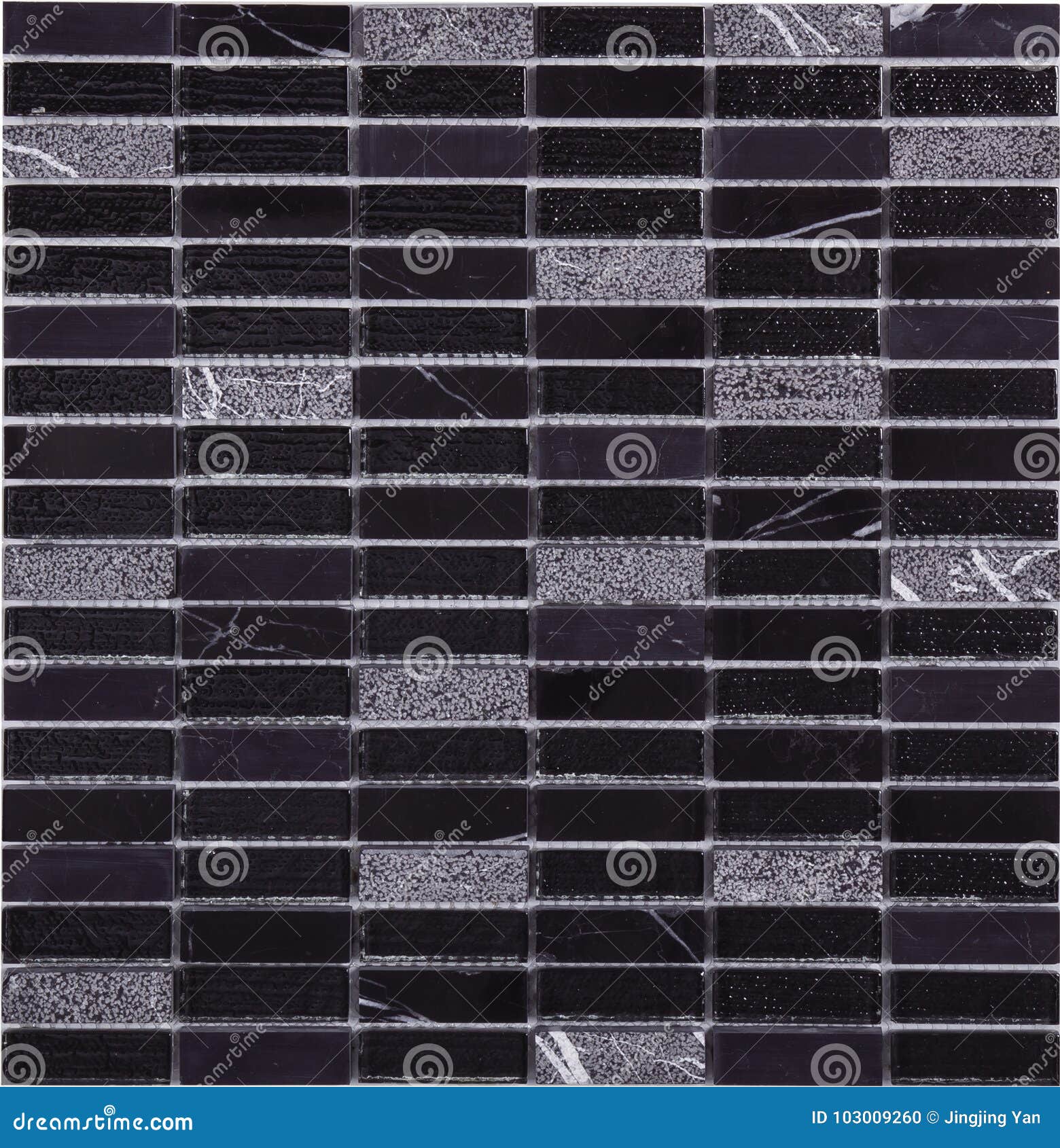 Seamless Black Rectangle Marble Mosaic Pattern Stock Photo - Image of ...