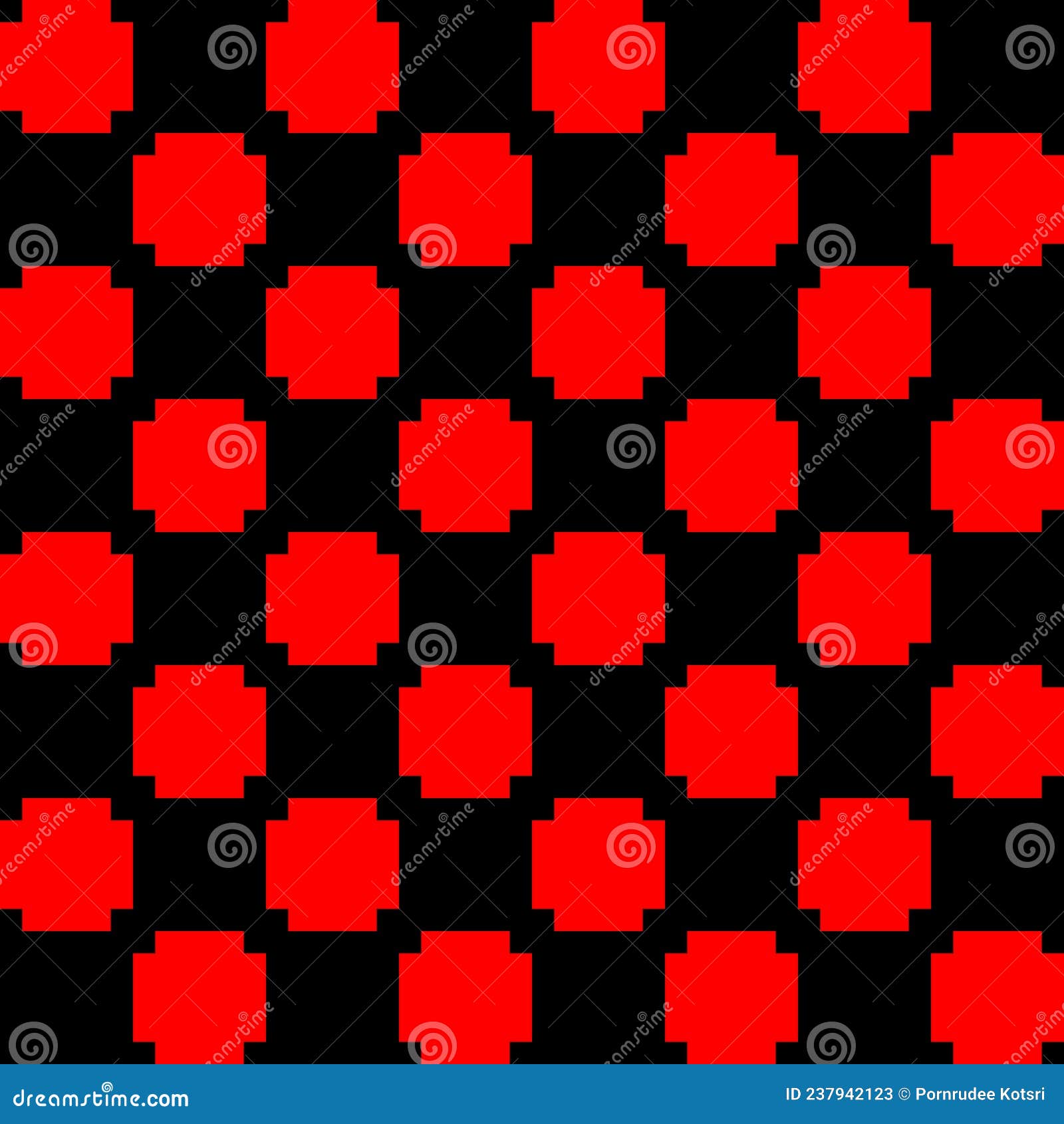 Seamless of Black and Red Plus Square Stock Vector - Illustration of ...