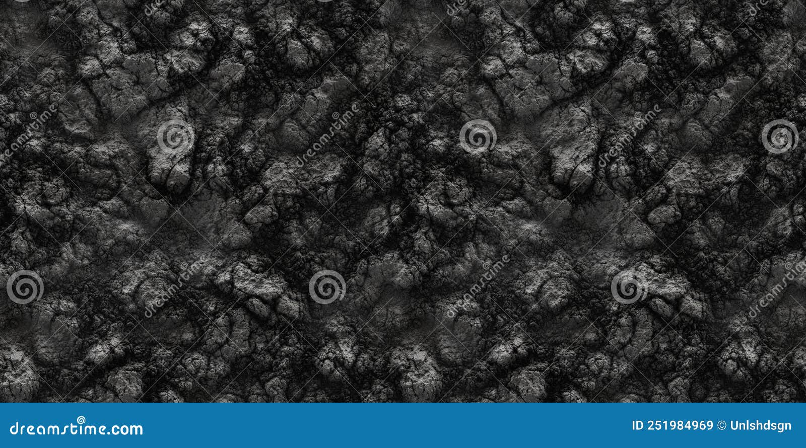 Seamless Black Volcanic Ash And Dried Molten Lava Rock Background ...