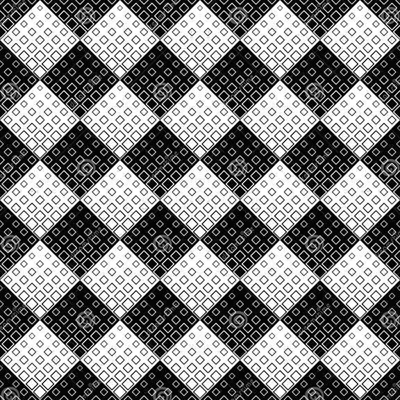 Seamless Black and White Abstract Square Pattern Background Stock ...