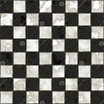 Seamless Black and White Checkered Texture Stock Image - Image of floor ...