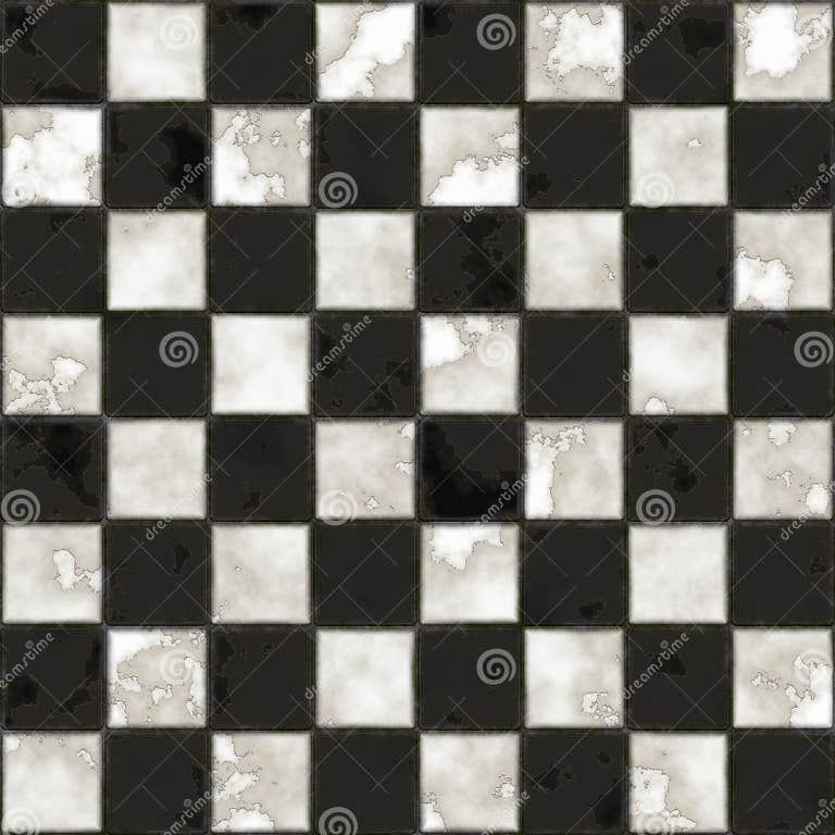 Seamless Black and White Checkered Texture Stock Image - Image of floor ...