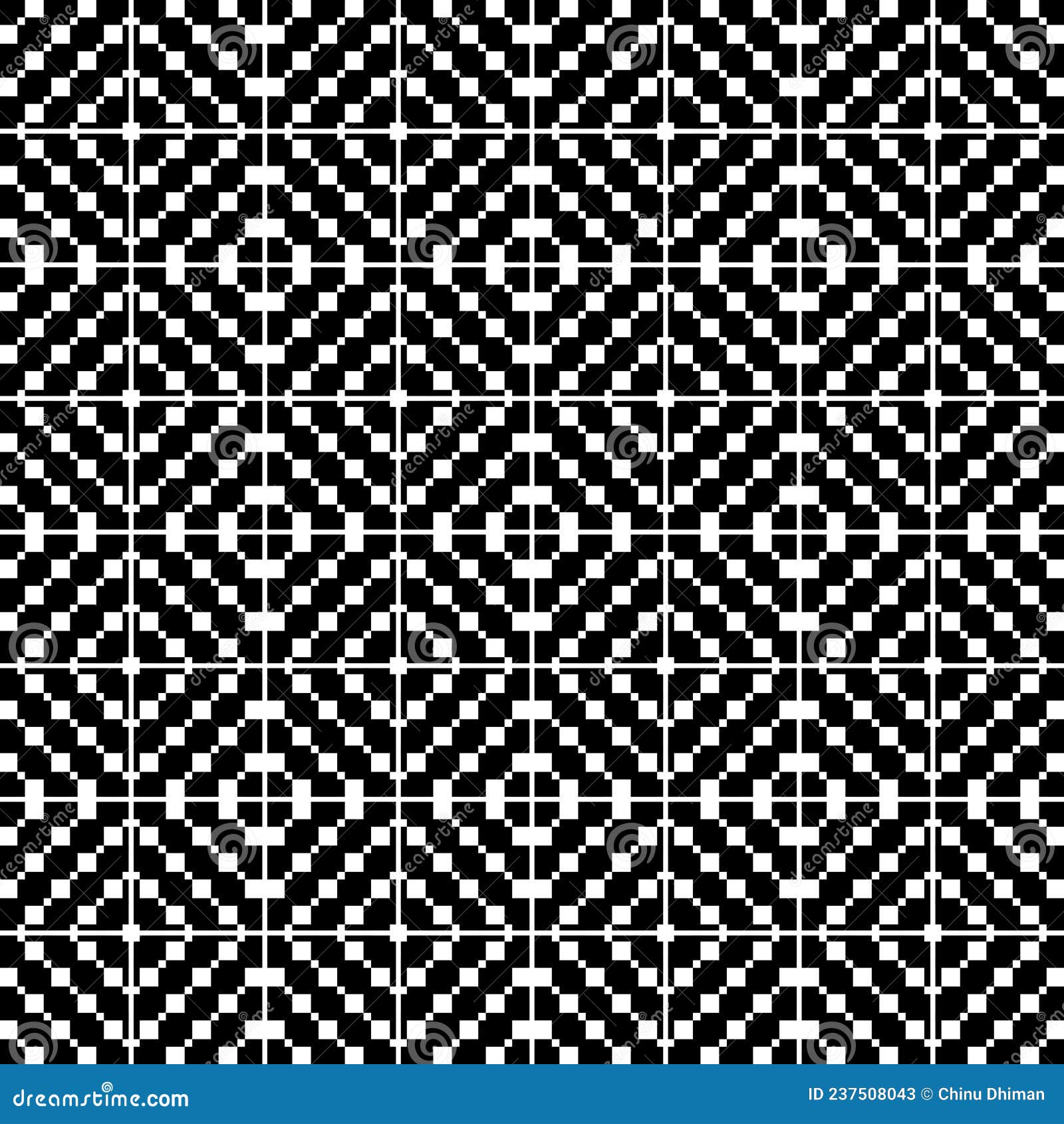Seamless Black and White Checkered Texture. Stock Vector - Illustration ...