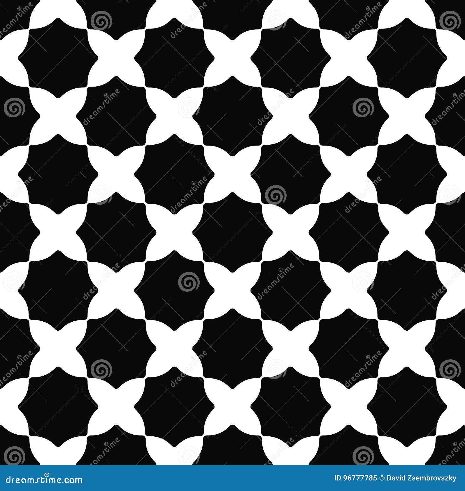 Octagon Pattern, Repeating Linear Octagon Overlap Each Cartoon Vector ...