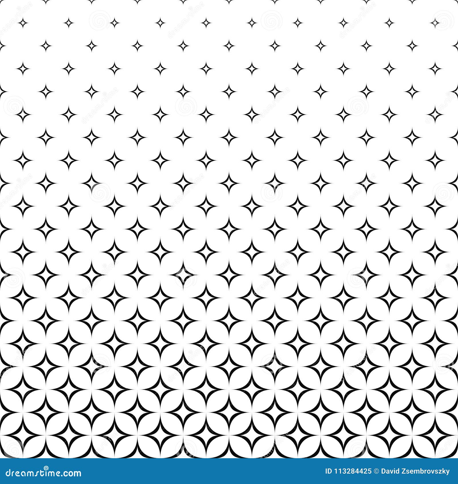Seamless Black and White Star Pattern Stock Vector - Illustration of ...