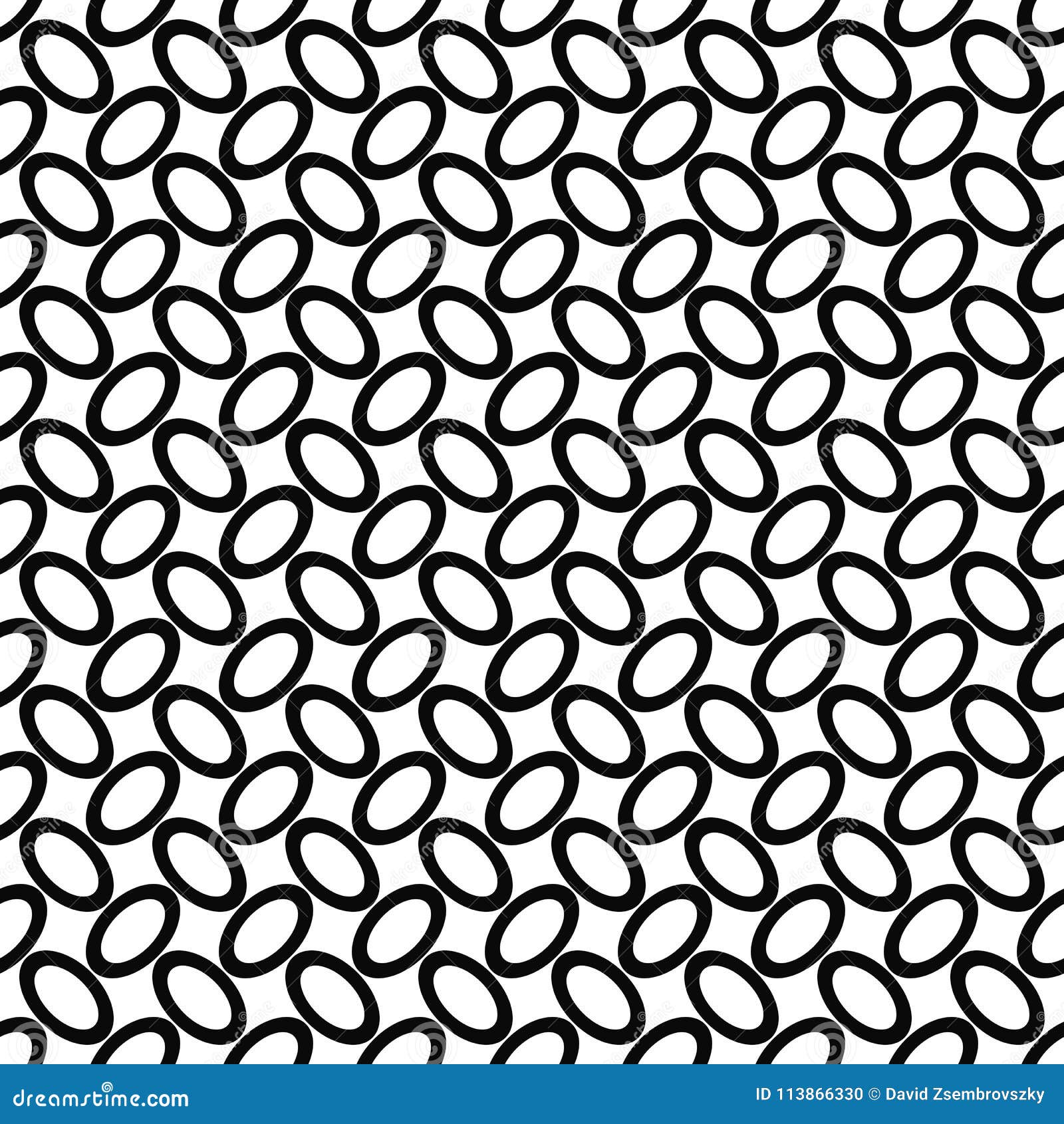 Seamless Black and White Diagonal Ellipse Pattern Stock Vector ...