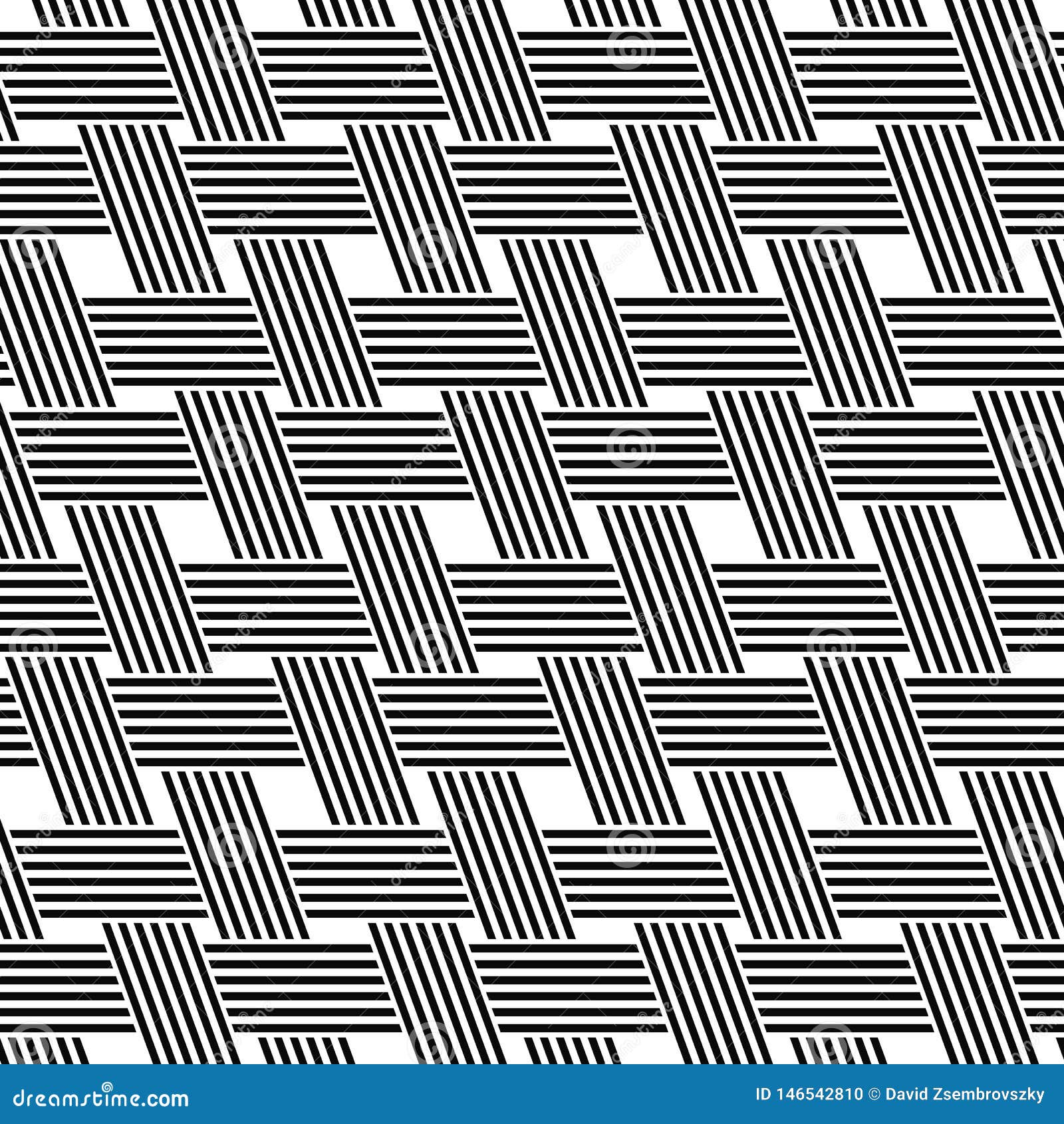 Seamless Black and White Diagonal Weave Pattern Stock Vector ...
