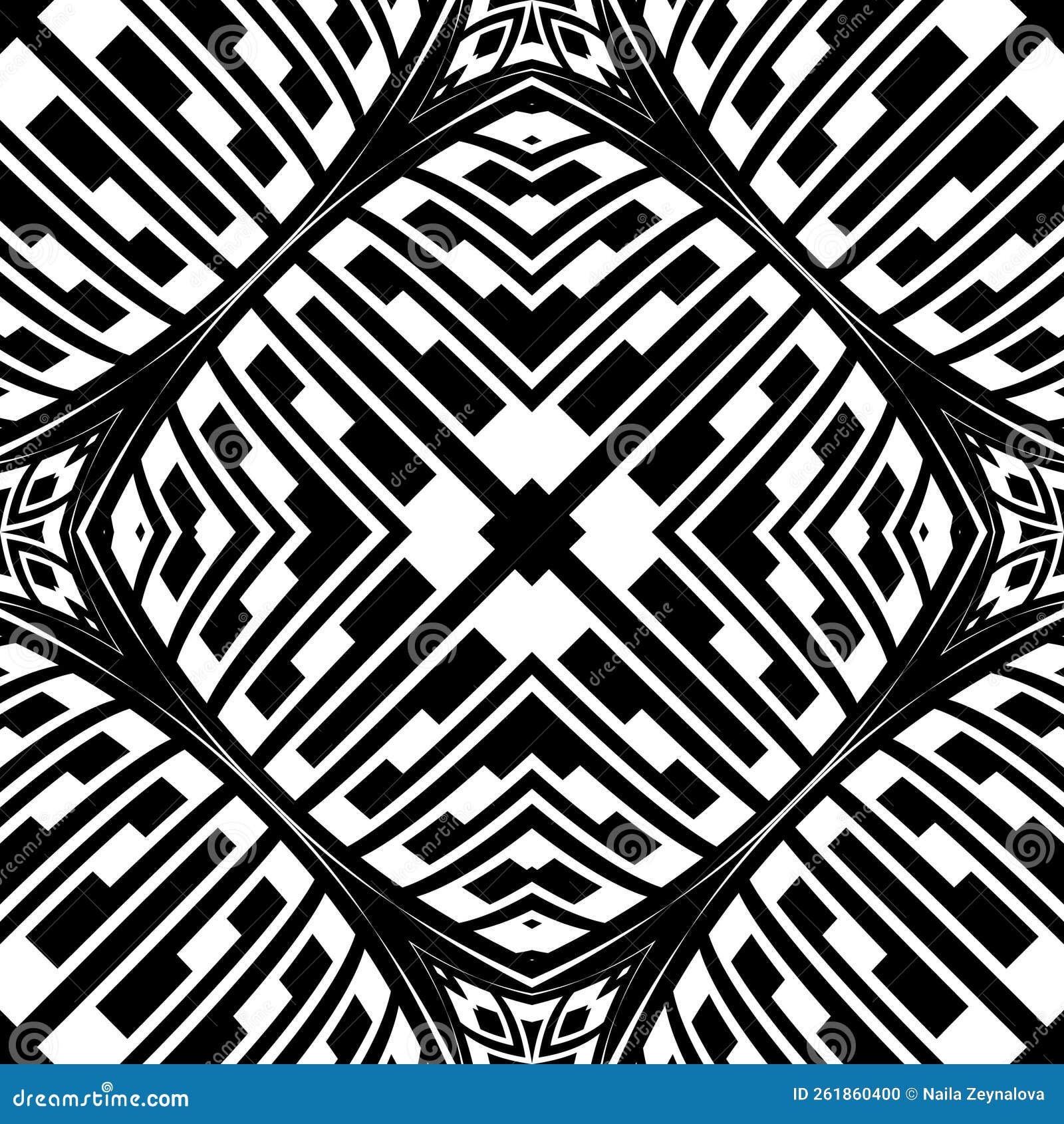 Seamless Black and White Greek Pattern. Geometric Repeat Vector ...