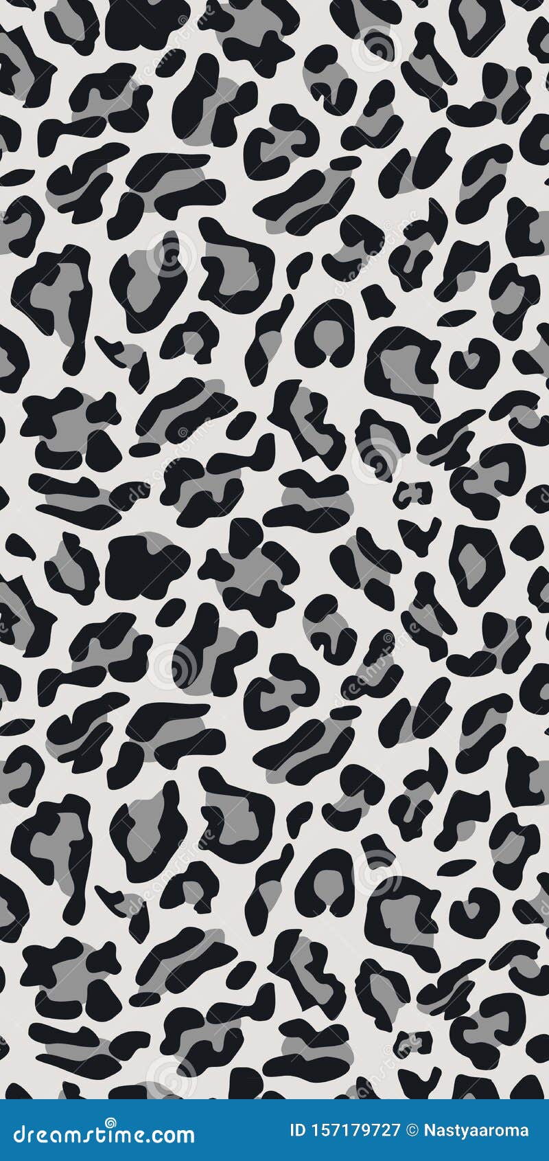 Seamless Black and White Leopard Pattern Stock Illustration ...