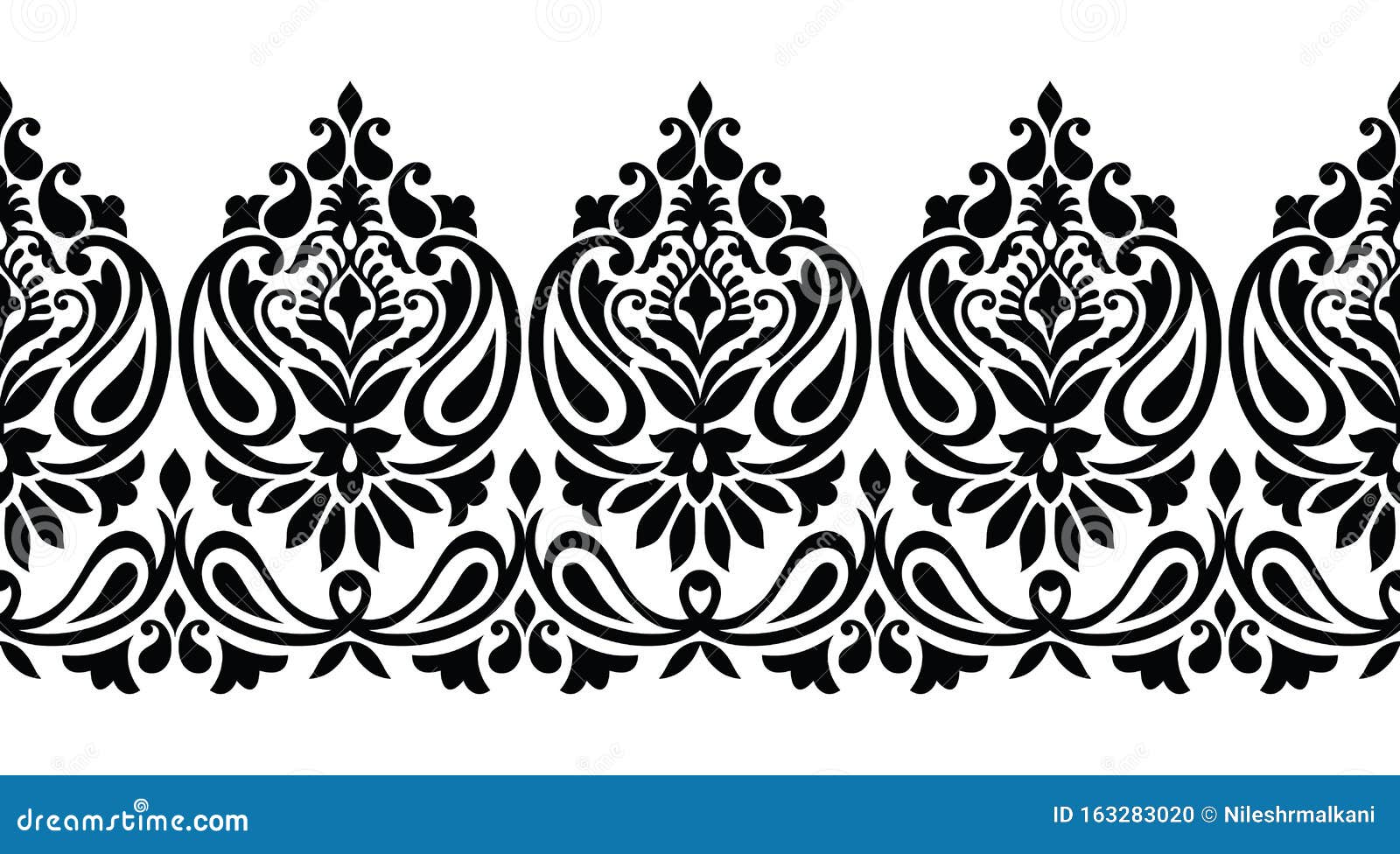 Paisley. Border, Frame, Edging, Framing Vector Illustration ...