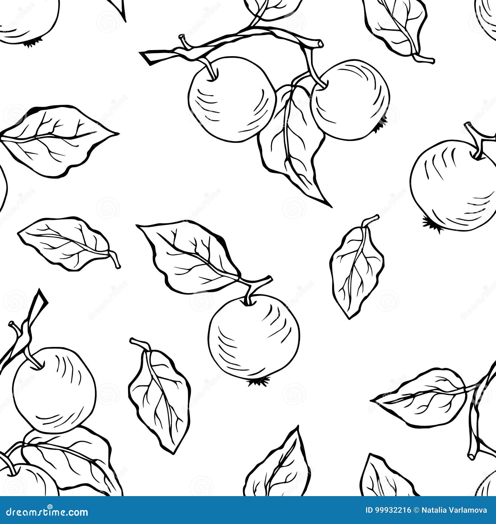 Pattern with Apples. Vector Stock Vector - Illustration of pattern ...