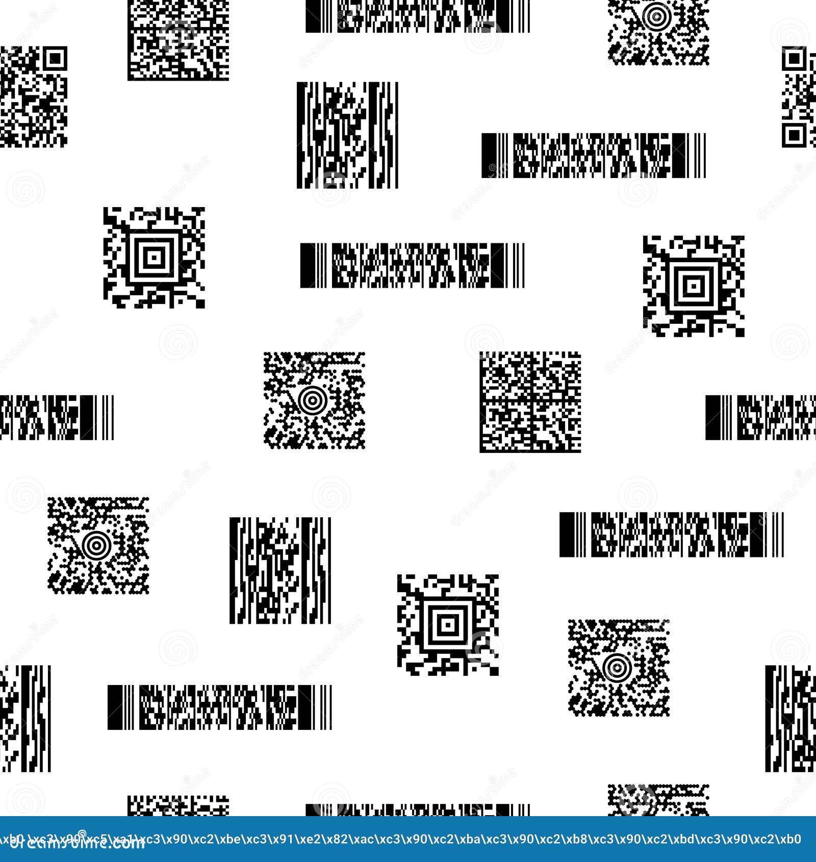 Different Barcodes And QR Codes Tag Or Sticker Set. Vector Stock ...