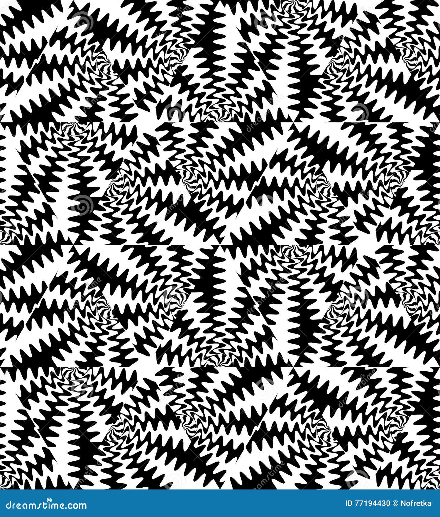 Seamless Black and White Pattern of Expanding Waves Intersect in the ...