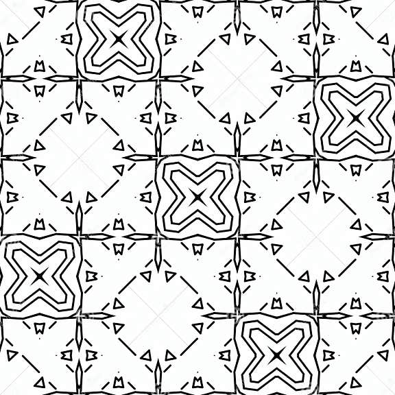 Simple and Striking Black and White Geometric Cross Pattern: Modern ...