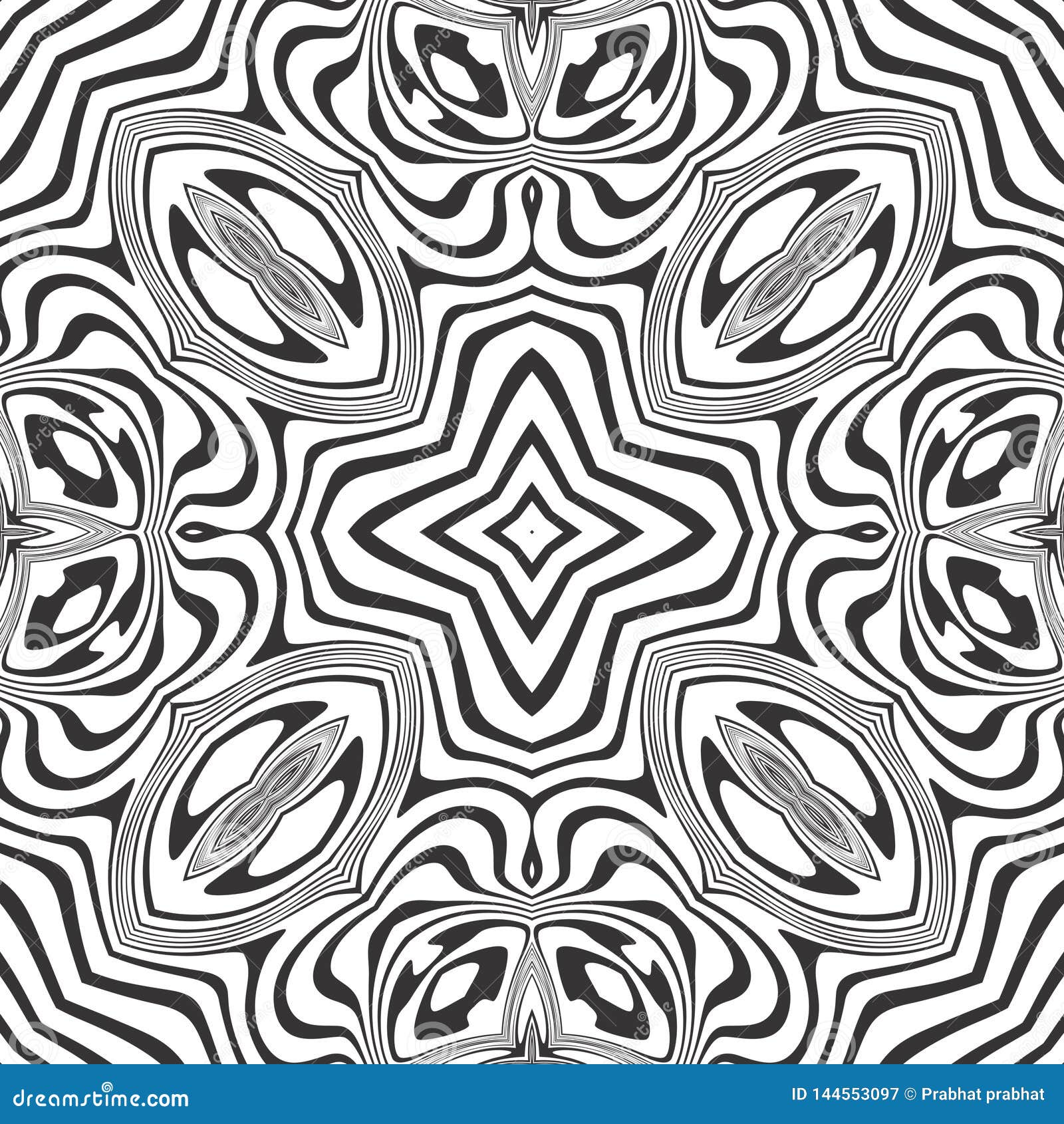 Seamless Black and White Pattern Stock Vector - Illustration of frame ...