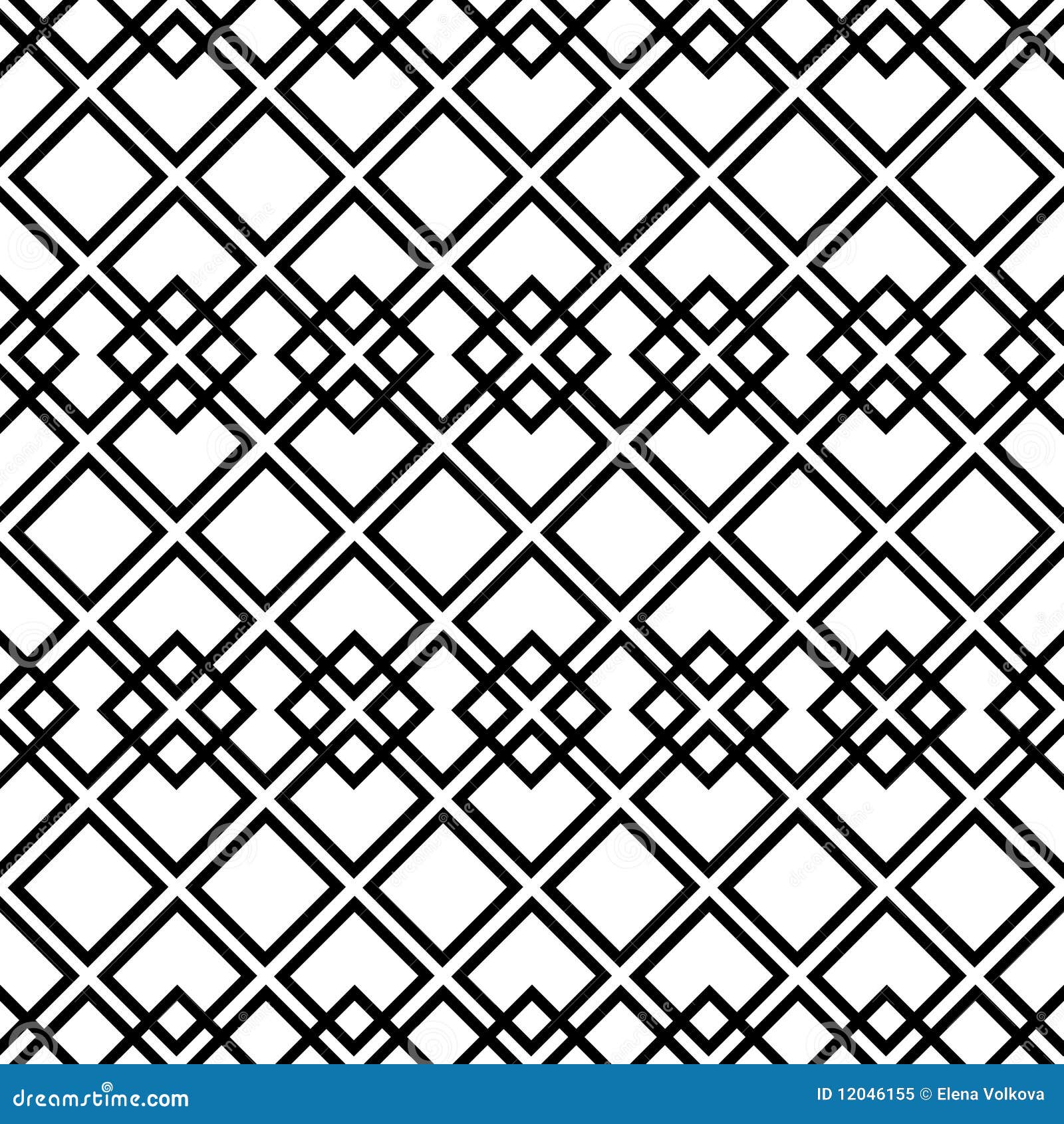 Seamless Black-and-white Pattern with Square Stock Vector ...