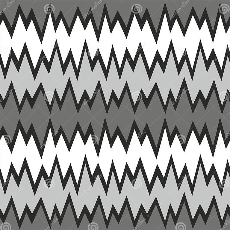 Seamless Black and White Pattern with Zig Zag. Abstract Background ...