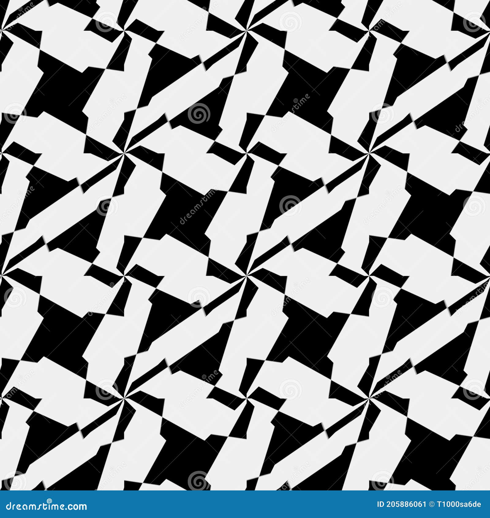 Seamless Black and White Patterns Stock Illustration - Illustration of ...