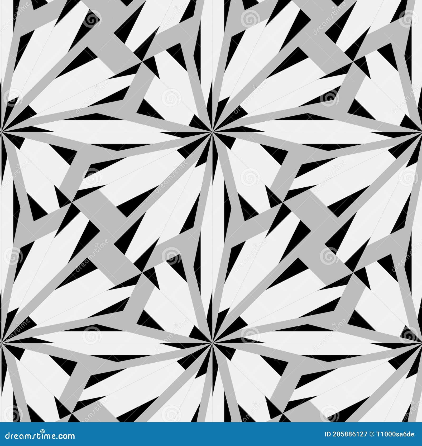 Seamless Black and White Patterns Stock Illustration - Illustration of ...