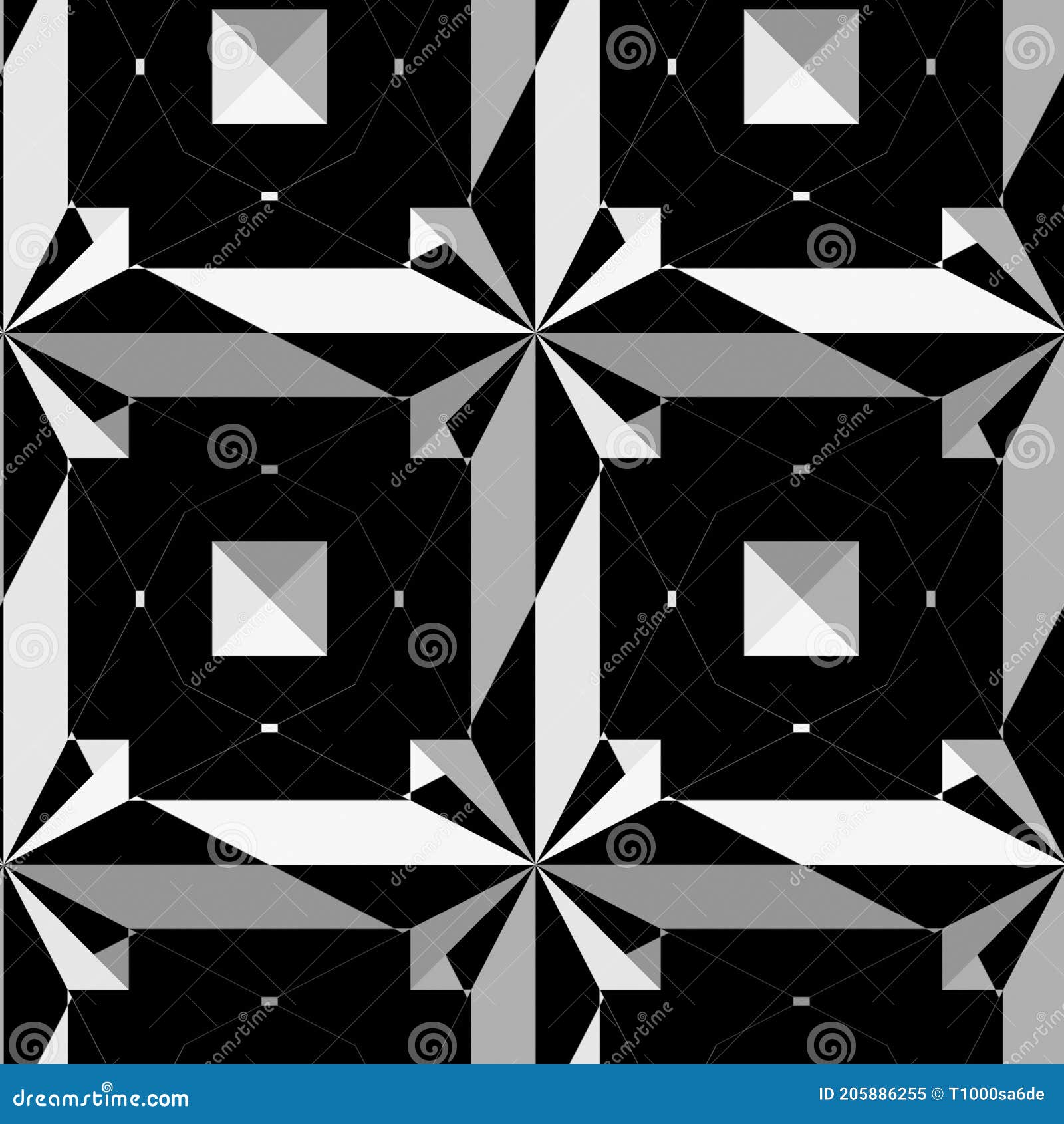 Seamless Black and White Patterns Stock Illustration - Illustration of ...