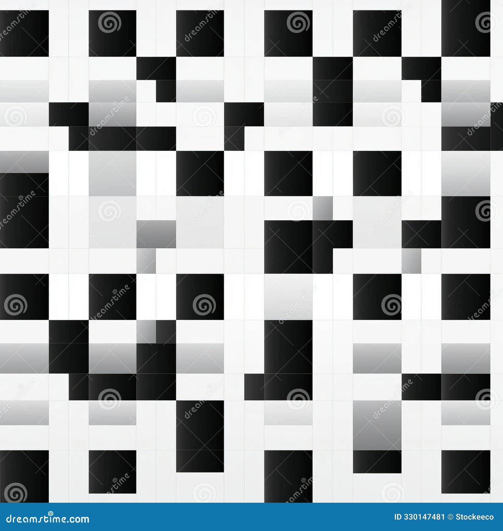 Seamless Black and White Squares: Simple Vector Design Stock ...