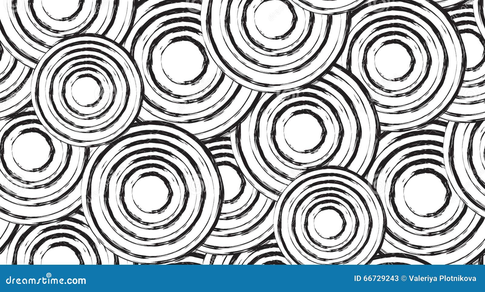 Seamless Black and White Texture with Grunge Circles Stock Vector ...