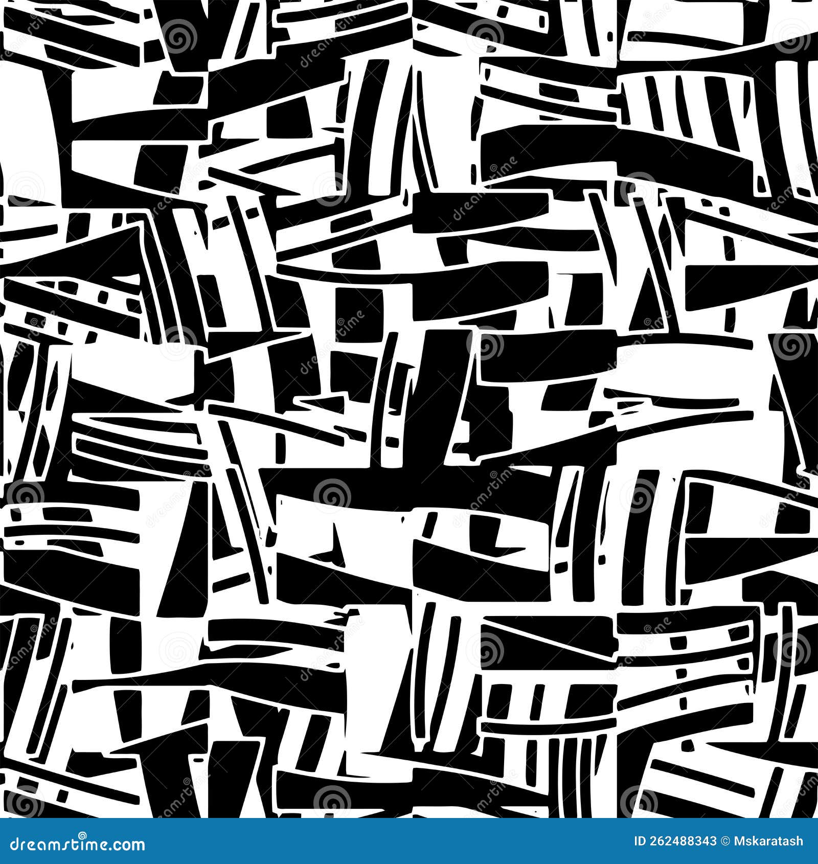 Seamless Black and White Texture Pattern for Decor and Textile Fabric ...