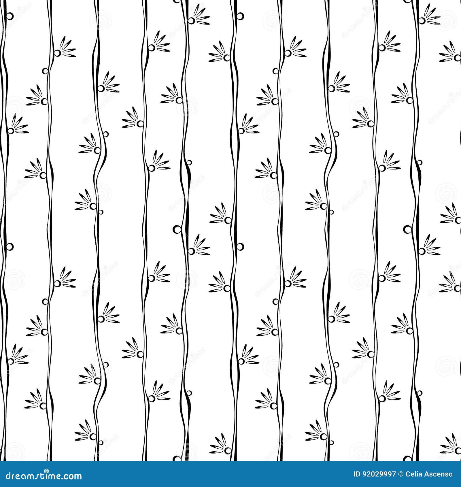 Seamless Black and White Vertical Lines Pattern Stock Illustration ...