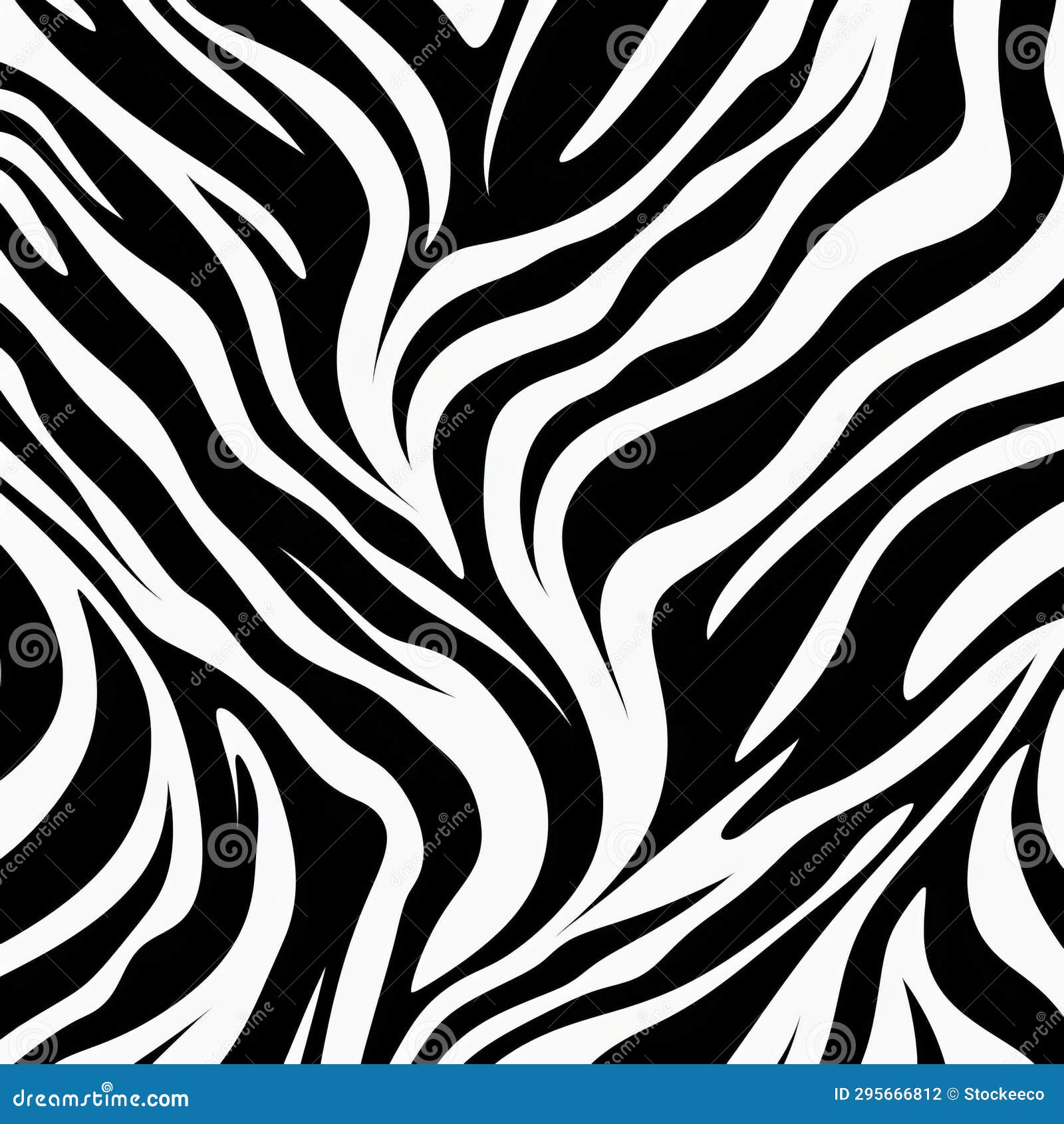 Seamless Black and White Zebra Print Vector Texture Stock Illustration ...