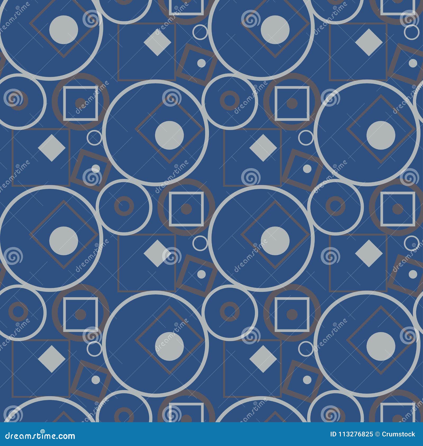 Seamless Blue Background. with Geometric Patterns Stock Vector ...