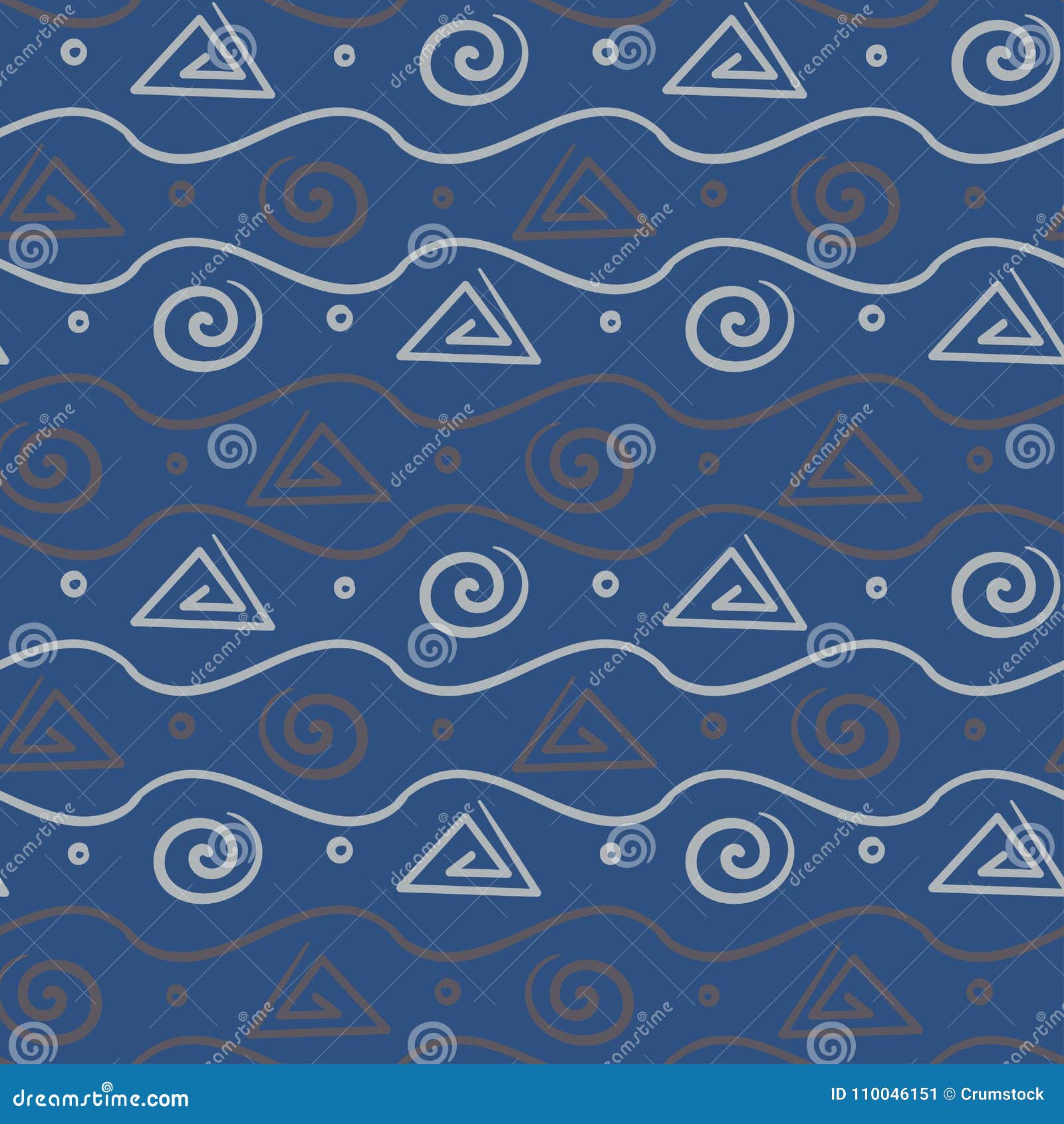 Seamless Blue Background. with Geometric Patterns Stock Vector ...