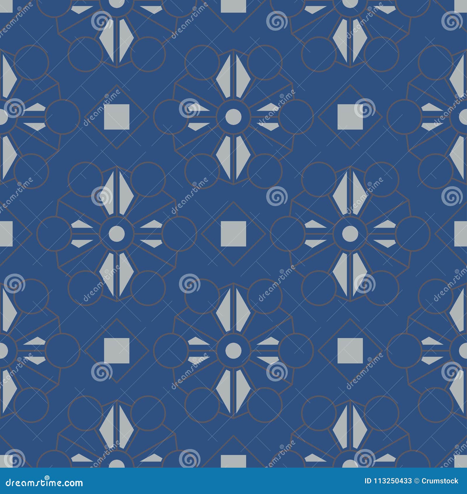 Seamless Blue Background. with Geometric Patterns Stock Vector ...