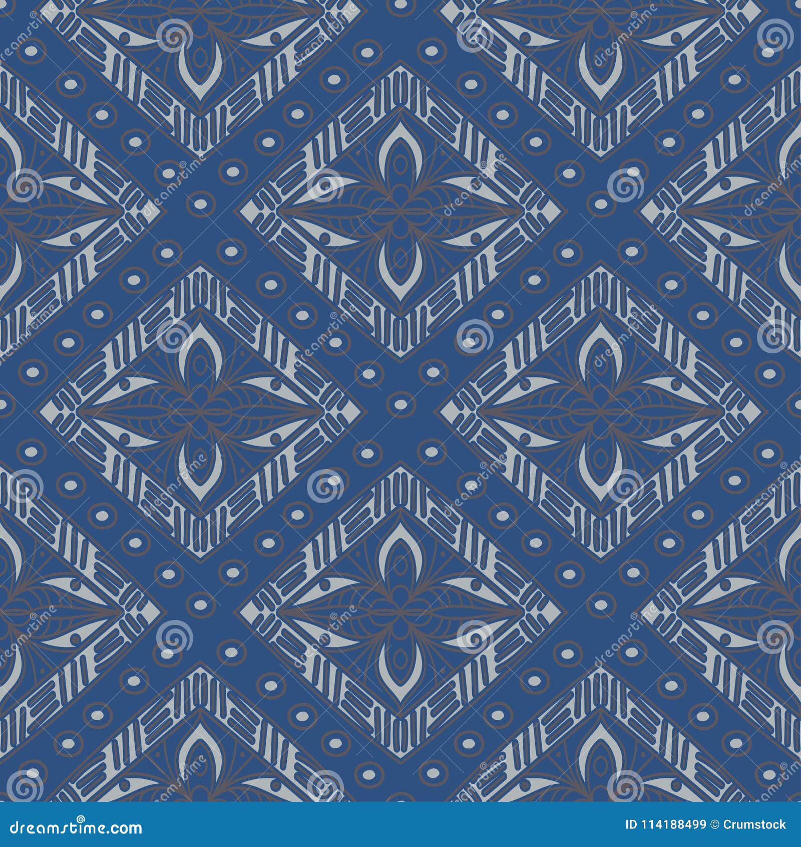 Seamless Blue Background. with Geometric Patterns Stock Vector ...