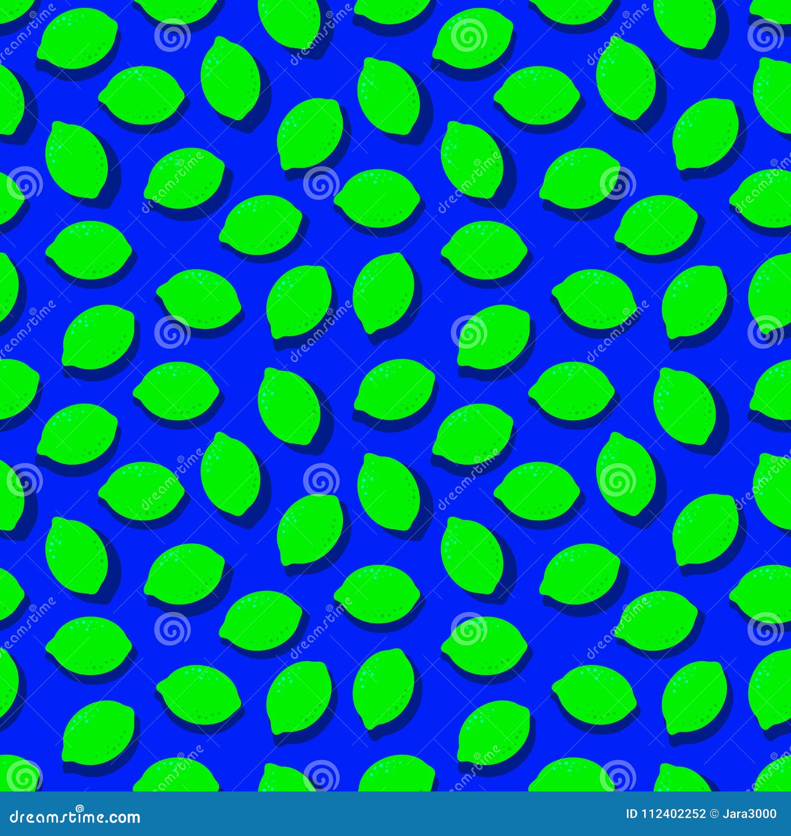 Seamless Blue Background with Lime Fruits Stock Illustration ...