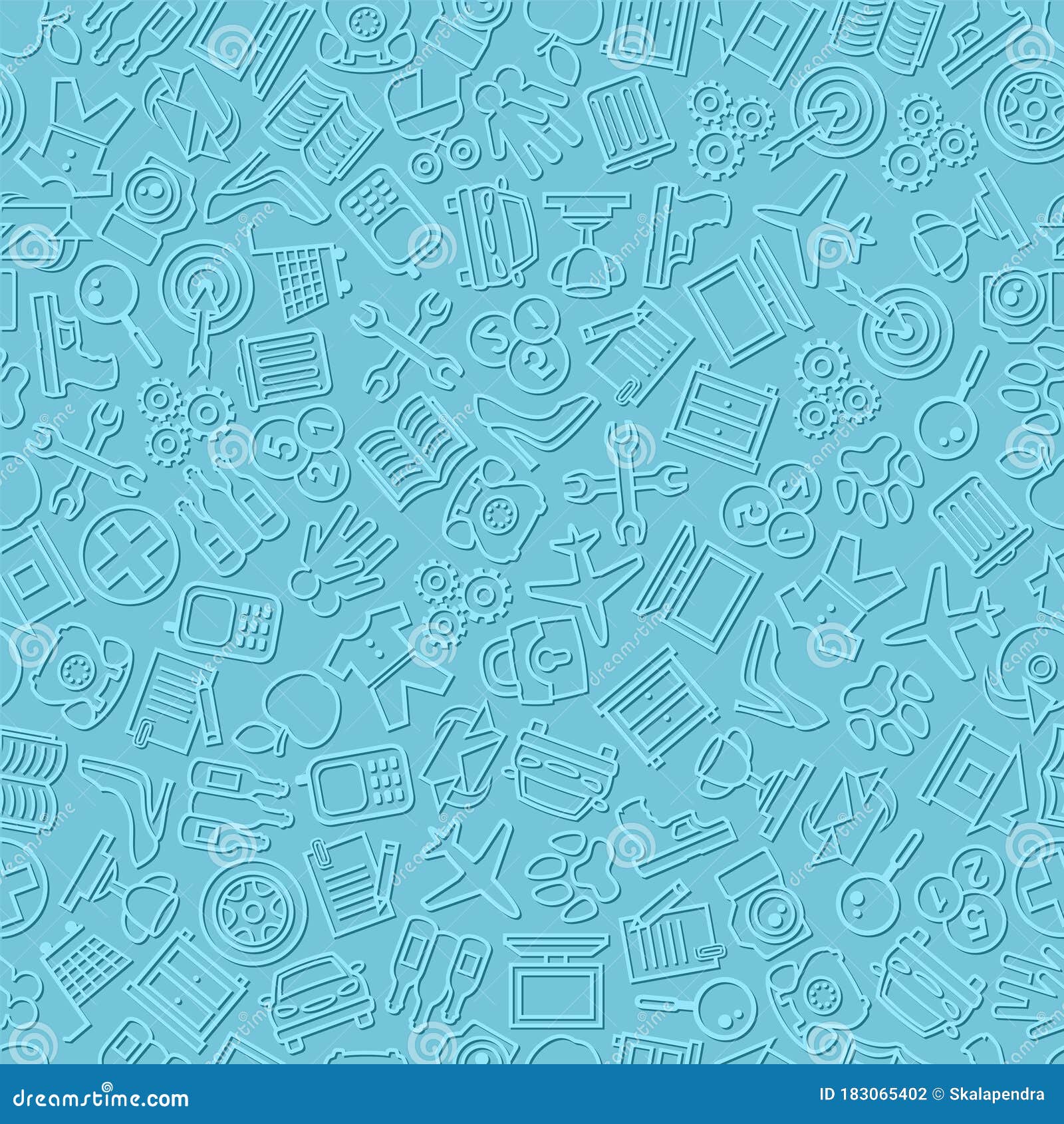 Seamless blue background stock vector. Illustration of entertainment ...