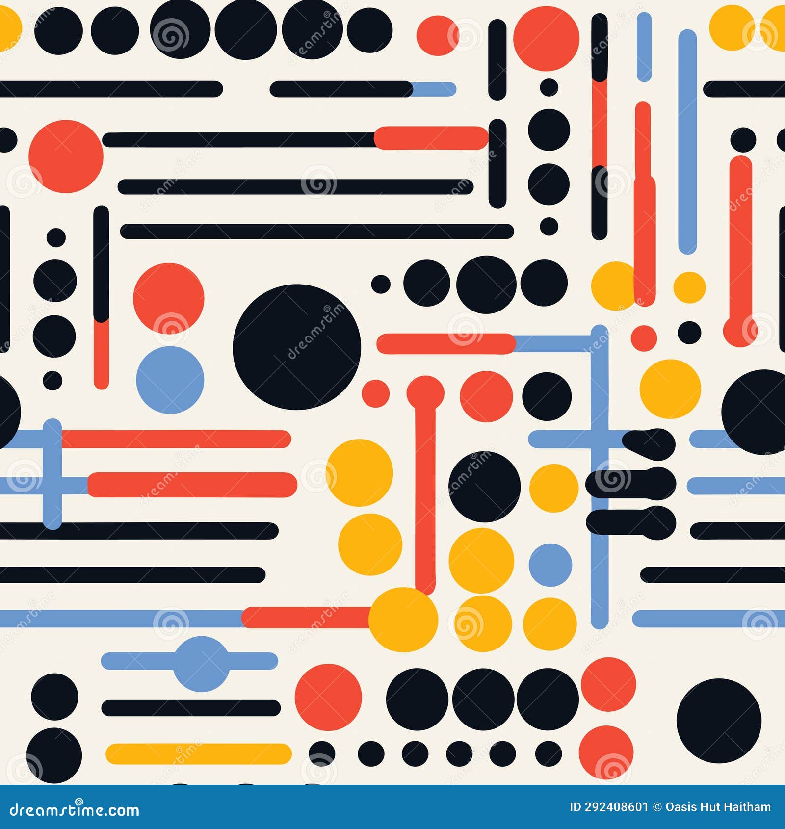 Seamless Blue and Black and White Pattern Background with Polka Dot and ...