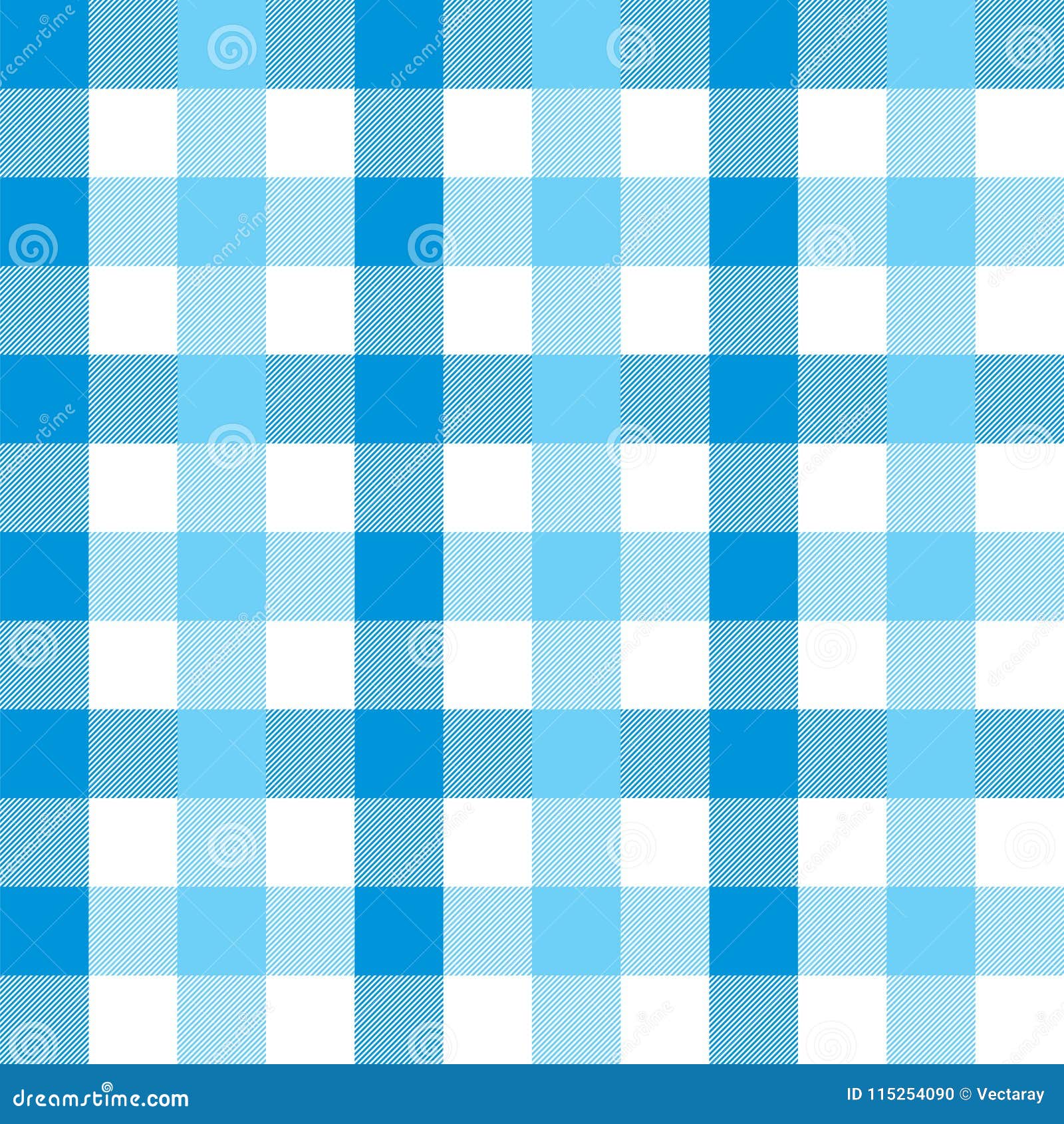 Seamless Blue Checkered Fabric Pattern Background Texture Stock ...